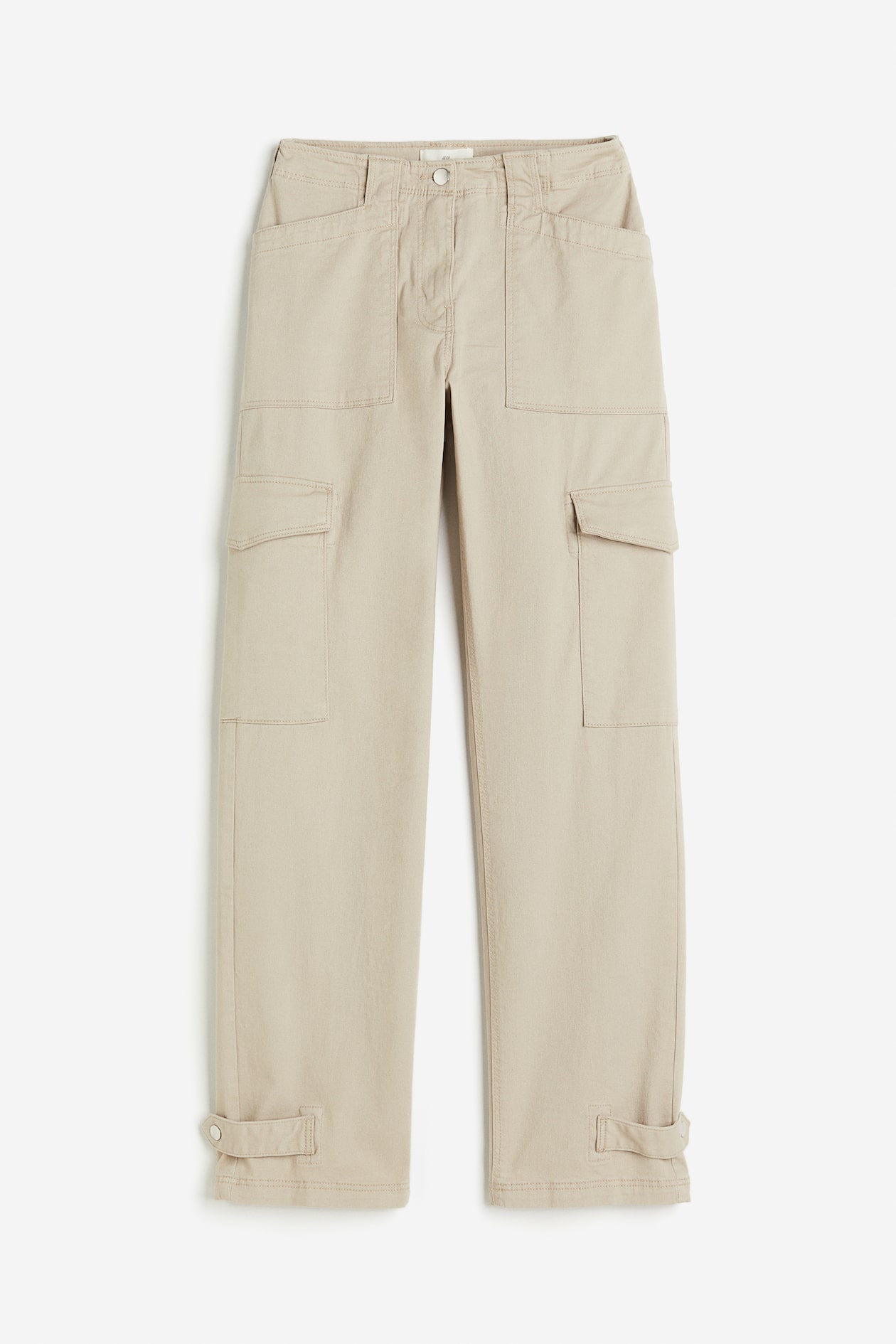 Twill cargo trousers - Beige - Ladies | H&M SG