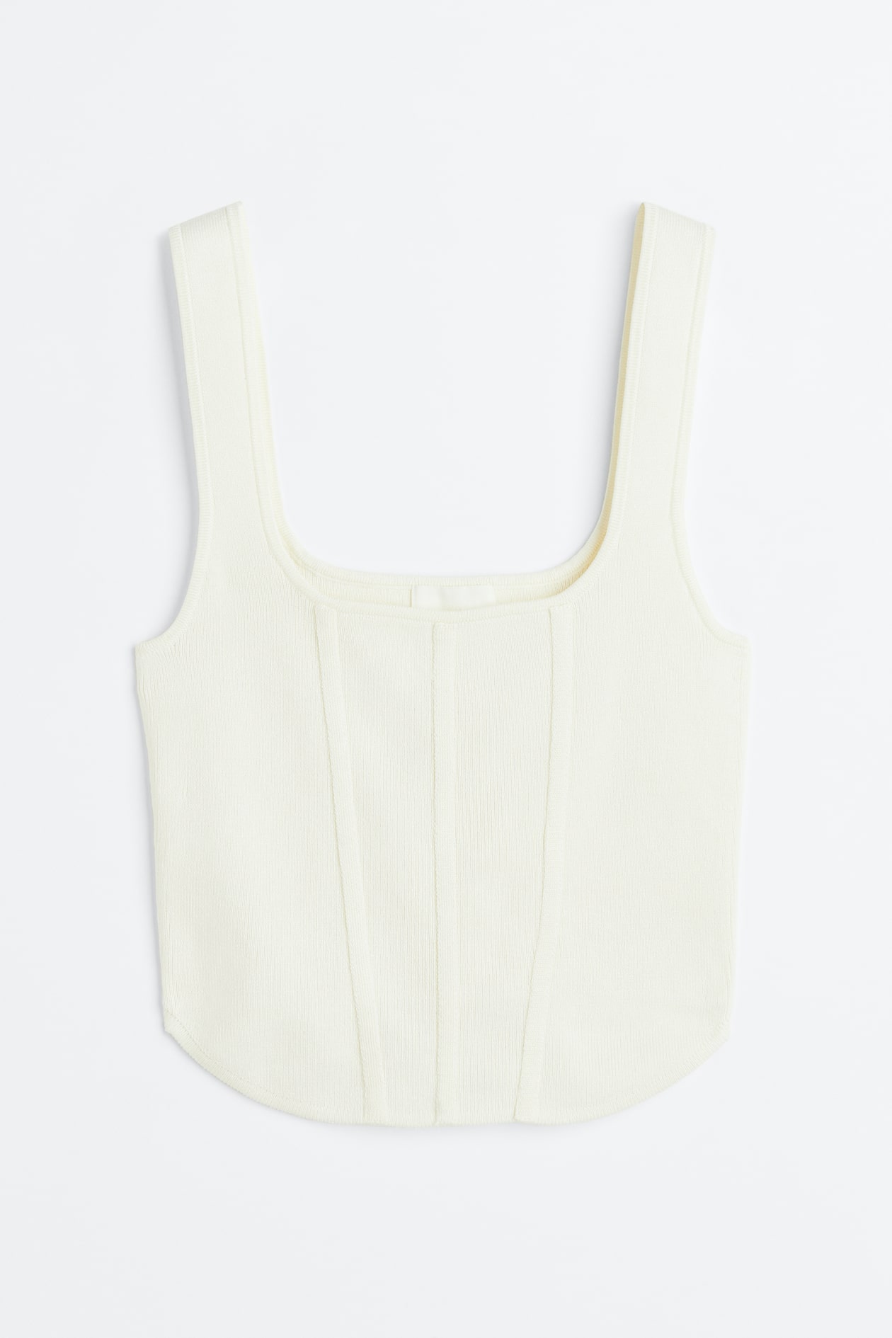 Women's Cream Fine-knit corset top | H&M GB