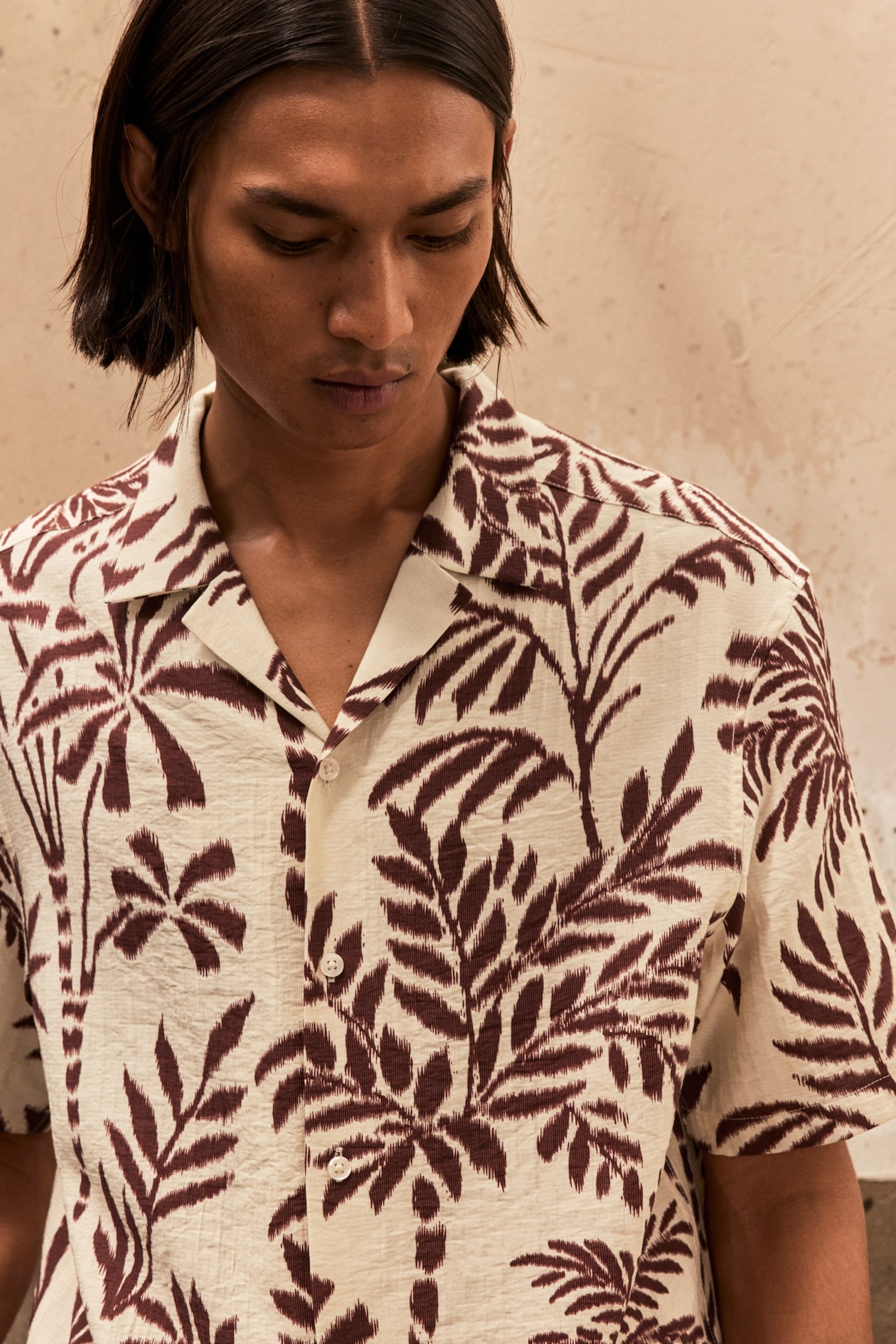 Regular-Fit Resort Shirt - Beige/patterned - Men | H&M US