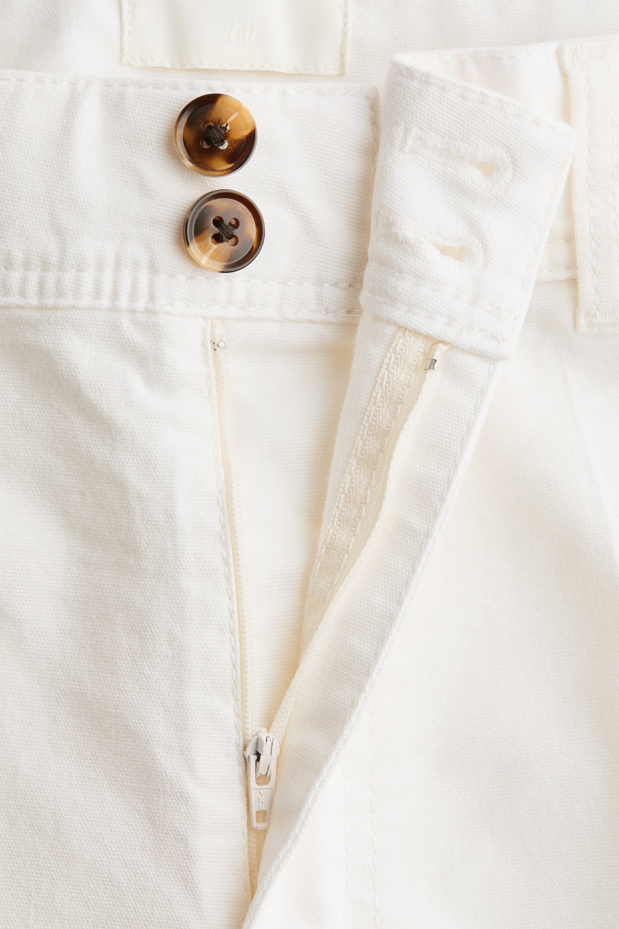 Canvas trousers - White - Ladies | H&M HK