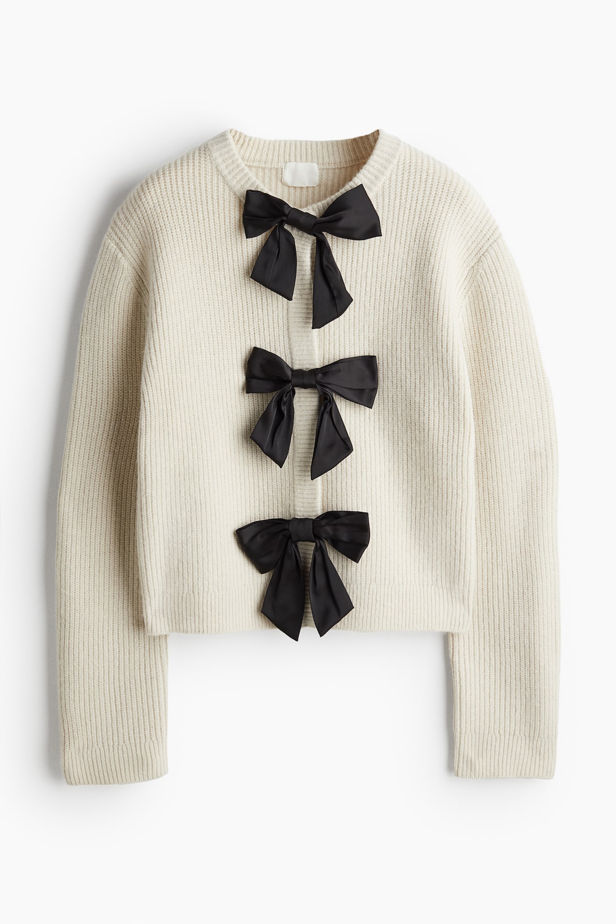 Bow-Decorated Cardigan - Cream - Ladies | H&M US