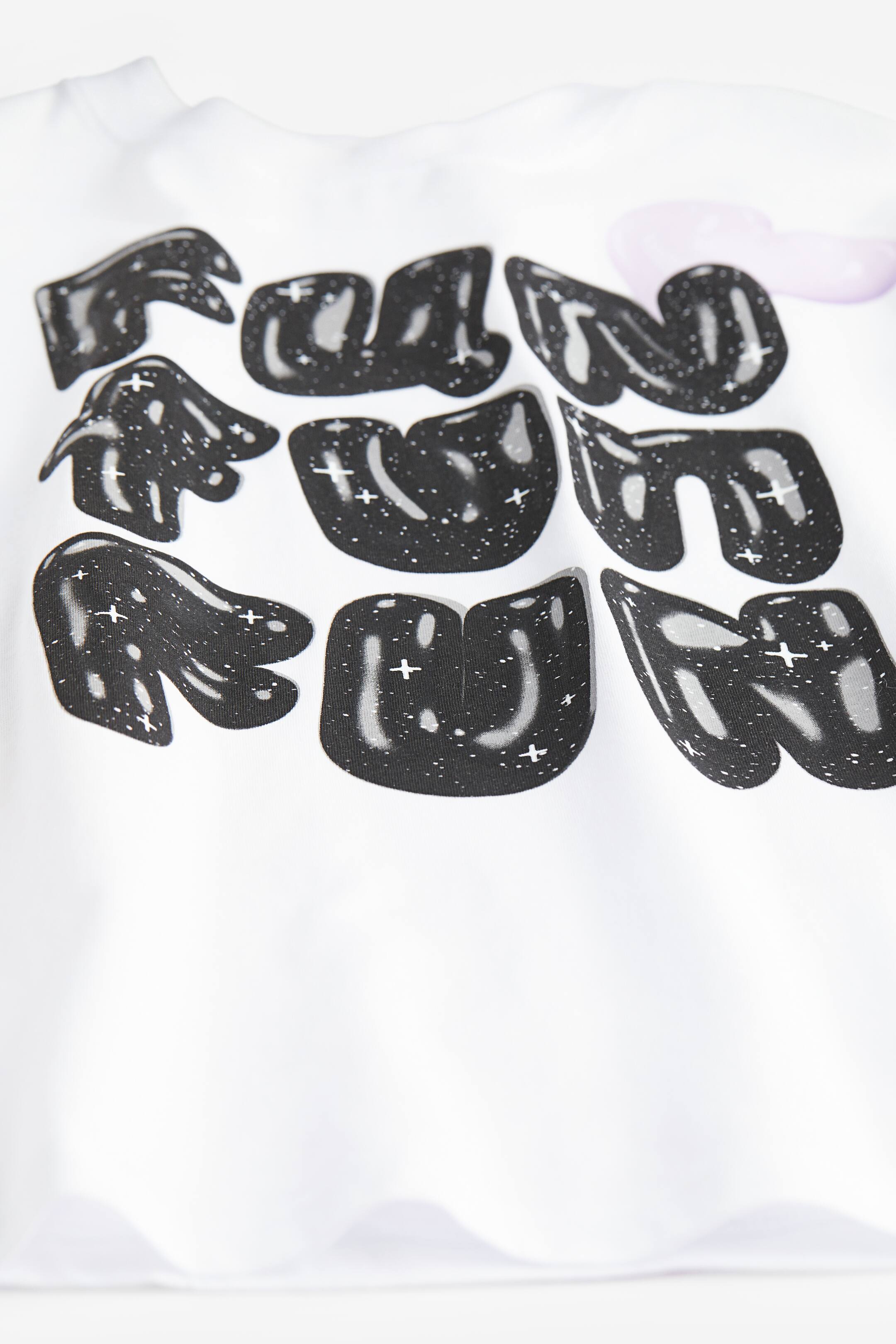 Printed jersey T-shirt - White/Fun - Kids | H&M IN