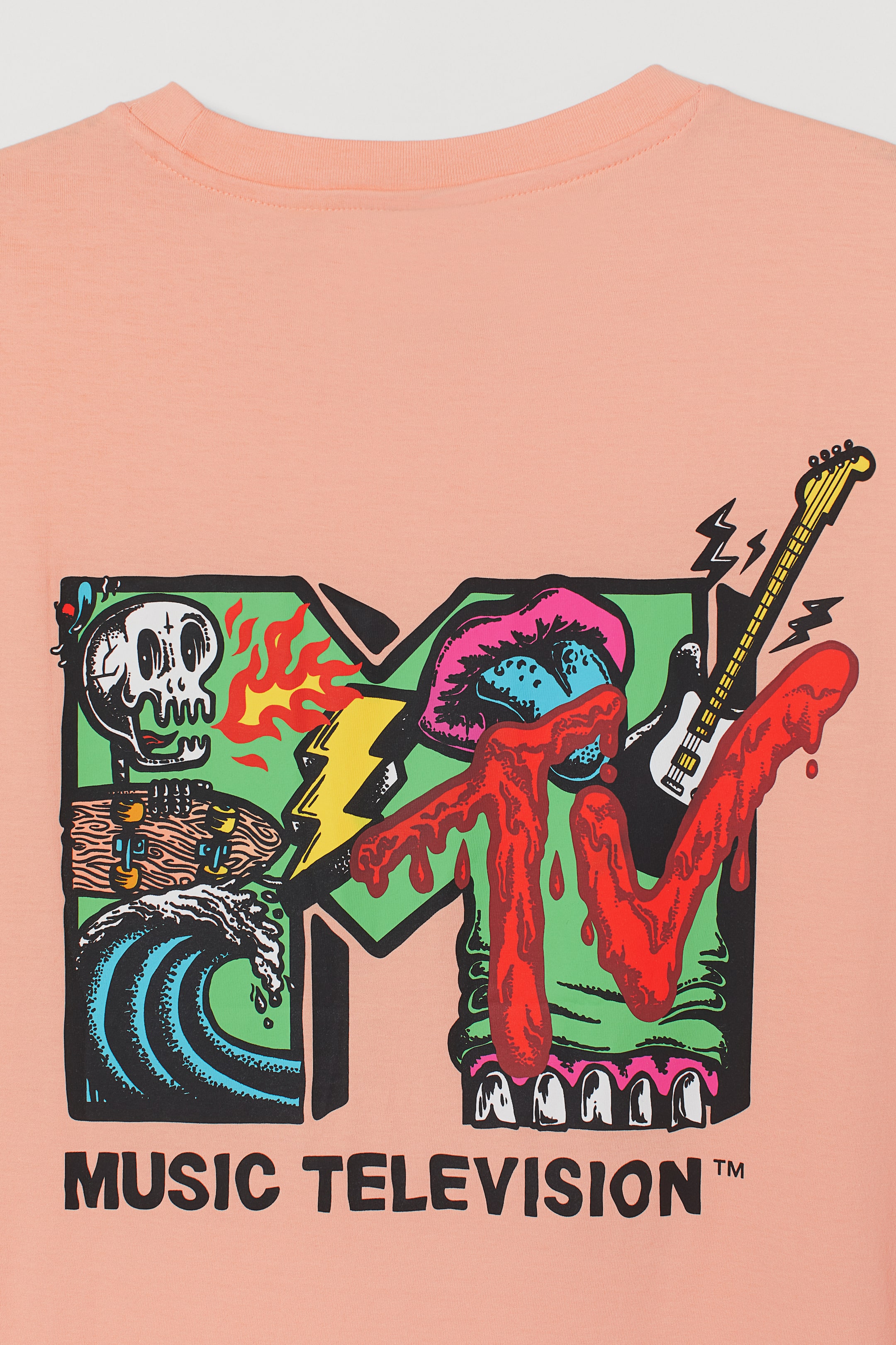 Majica bez rukava sa aplikacijom - Coral pink/MTV - Men | H&M RS