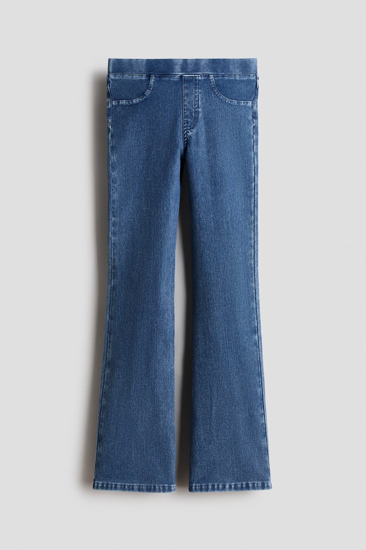 Light denim blue/Stars Denim-look flared jeggings for kids | H&M IN