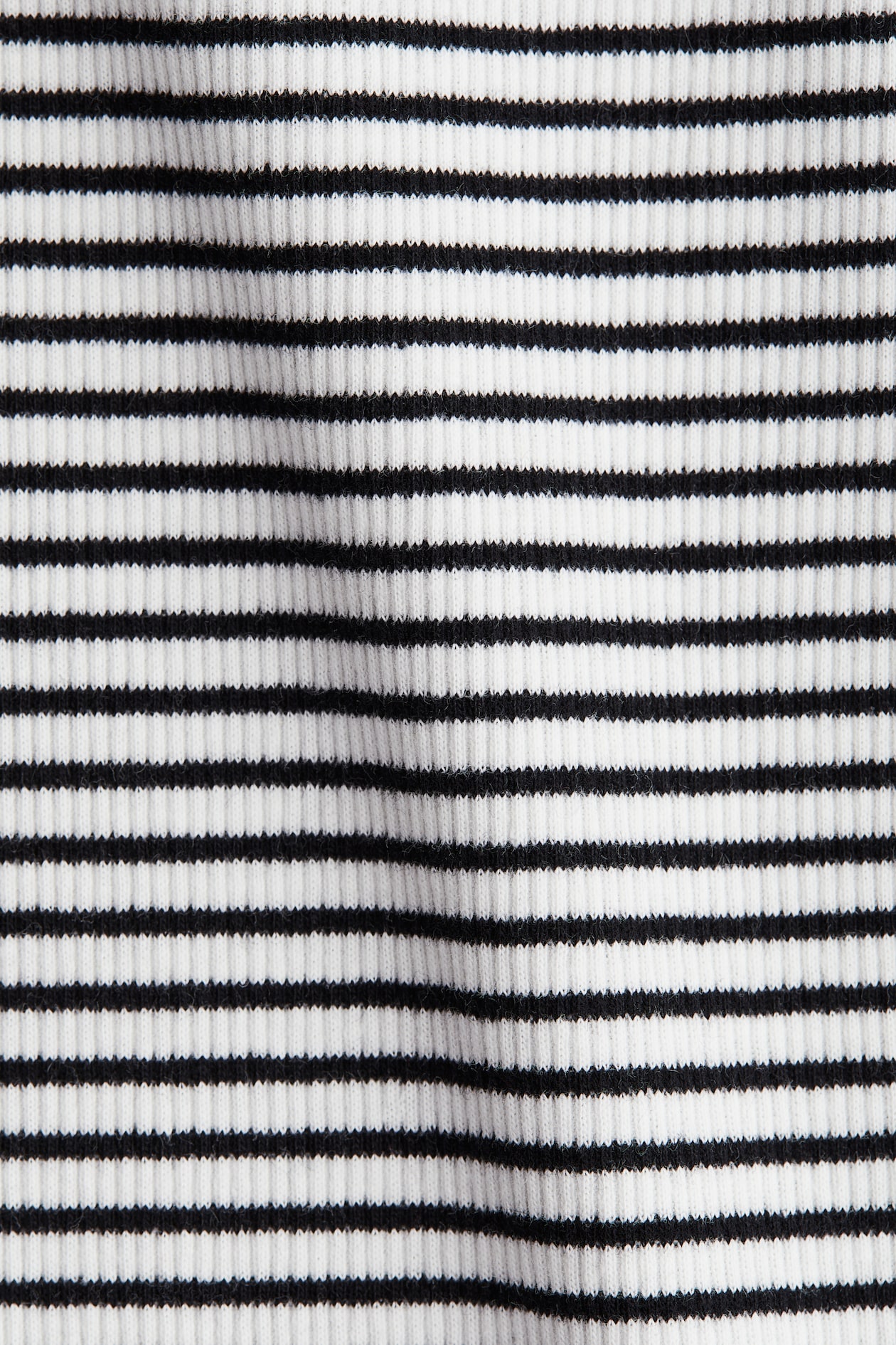 Women's White/Black striped Ribbed boat-neck top | H&M IN