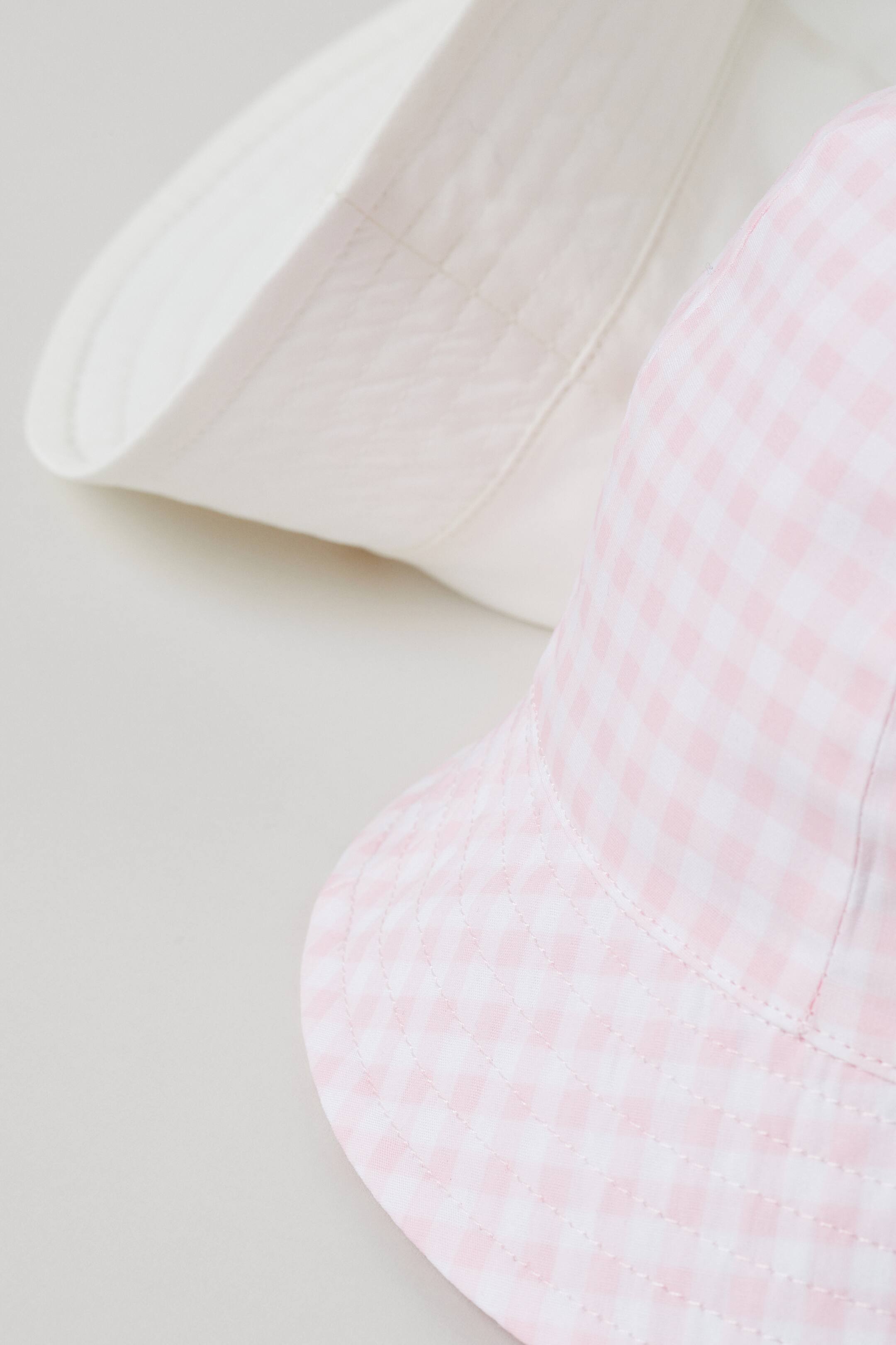 2-pack Cotton Sun Hats - Light pink/gingham checked - Kids | H&M US