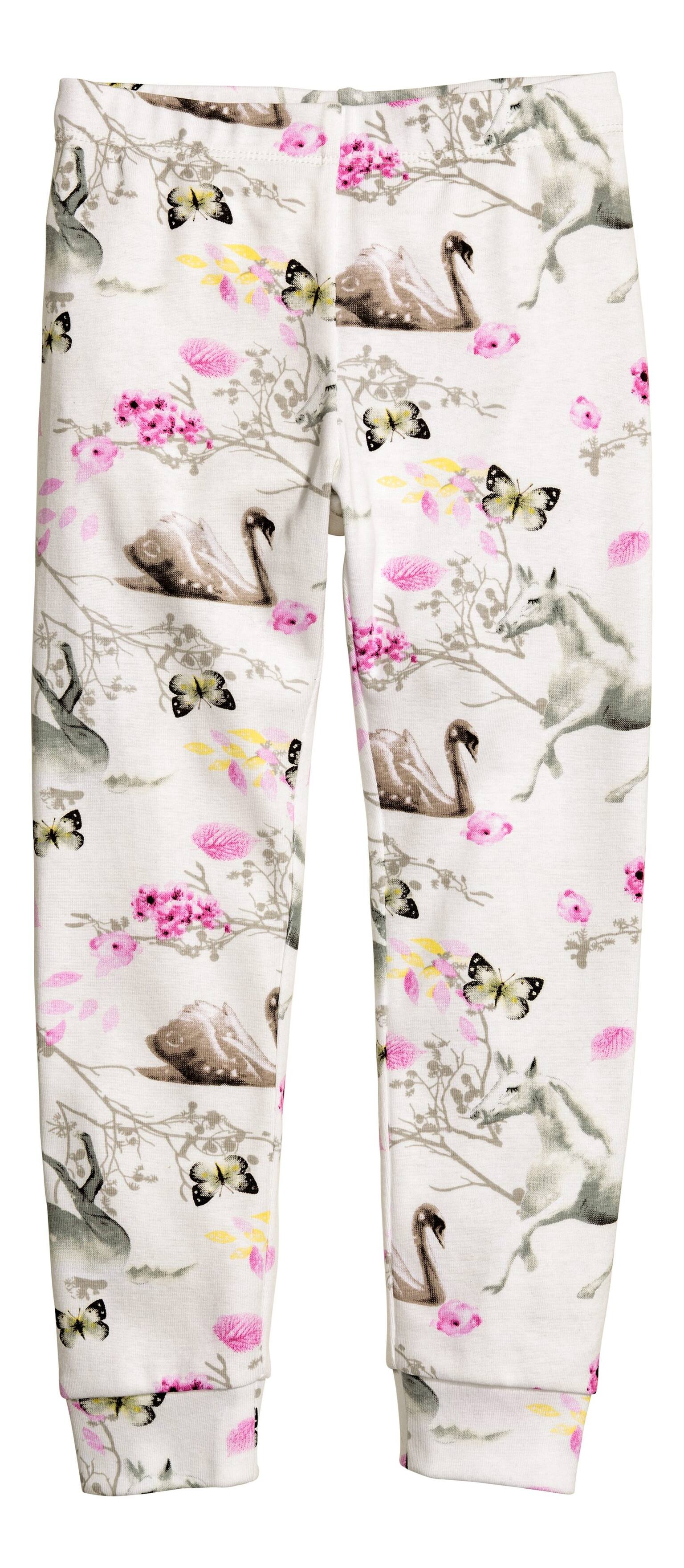 White/Swan Jersey pyjamas for kids | H&M GB