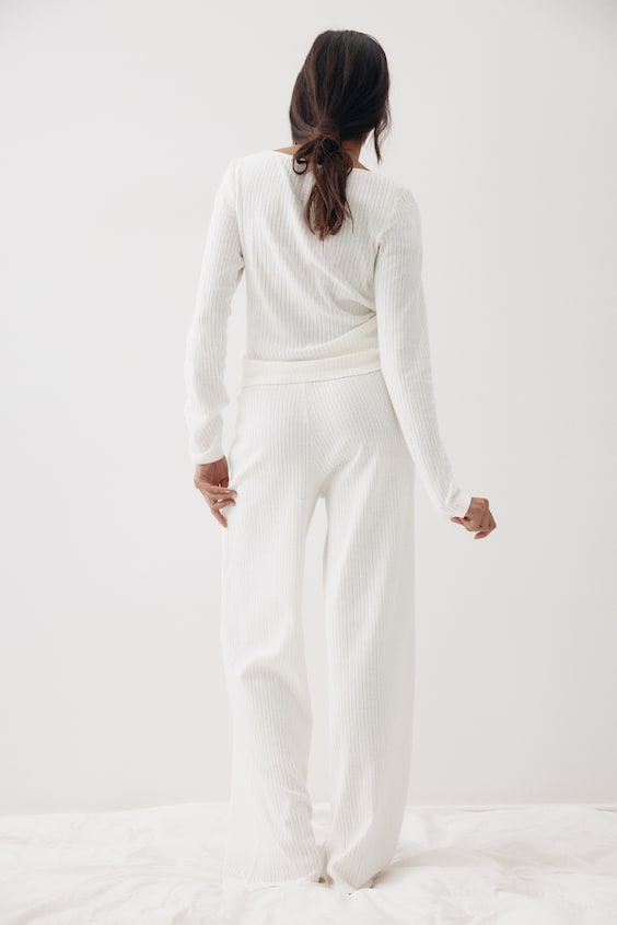 Cotton Pointelle Pajamas - White - Ladies | H&M US