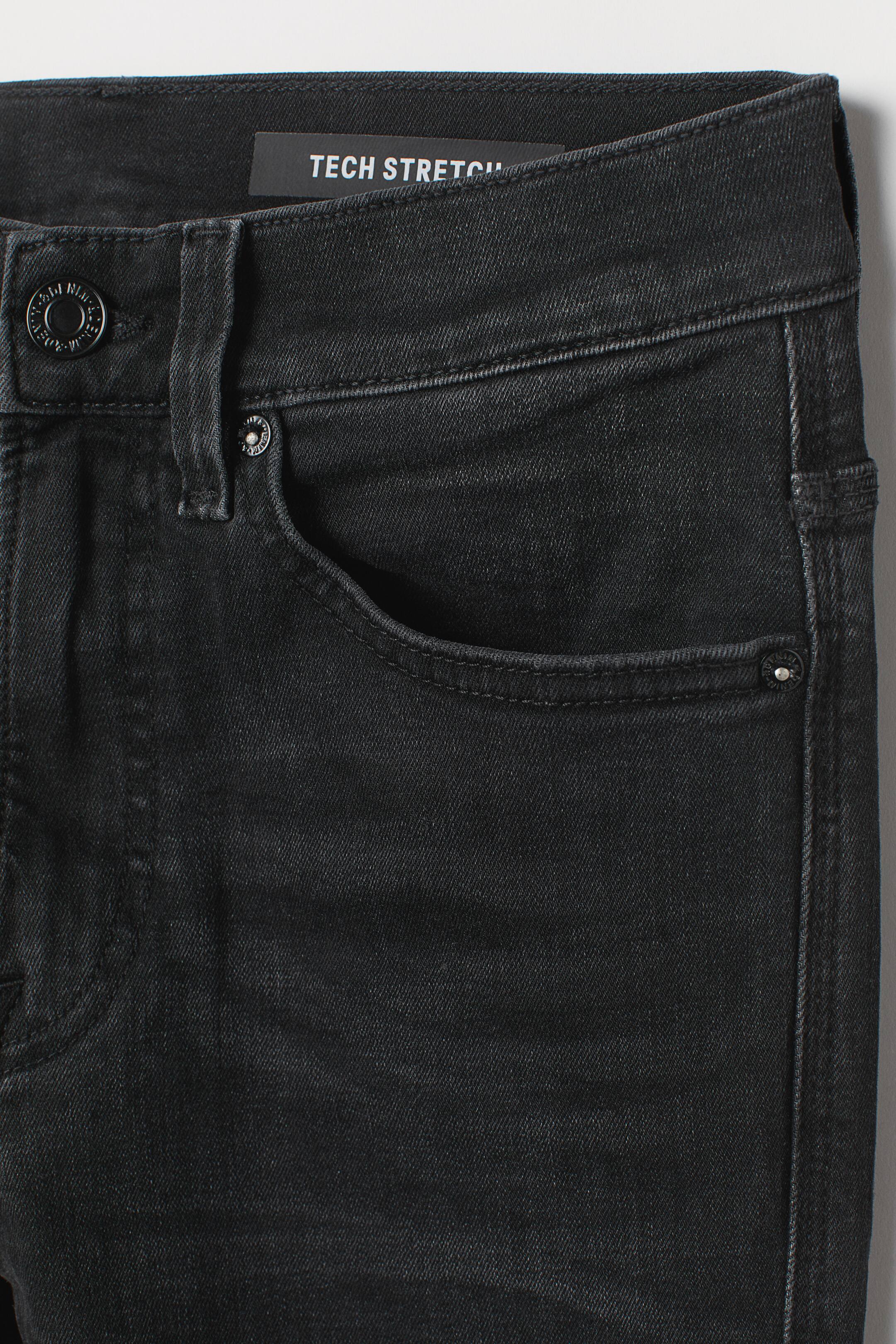 Tech Stretch Slim Jeans - Black denim - Men | H&M GR