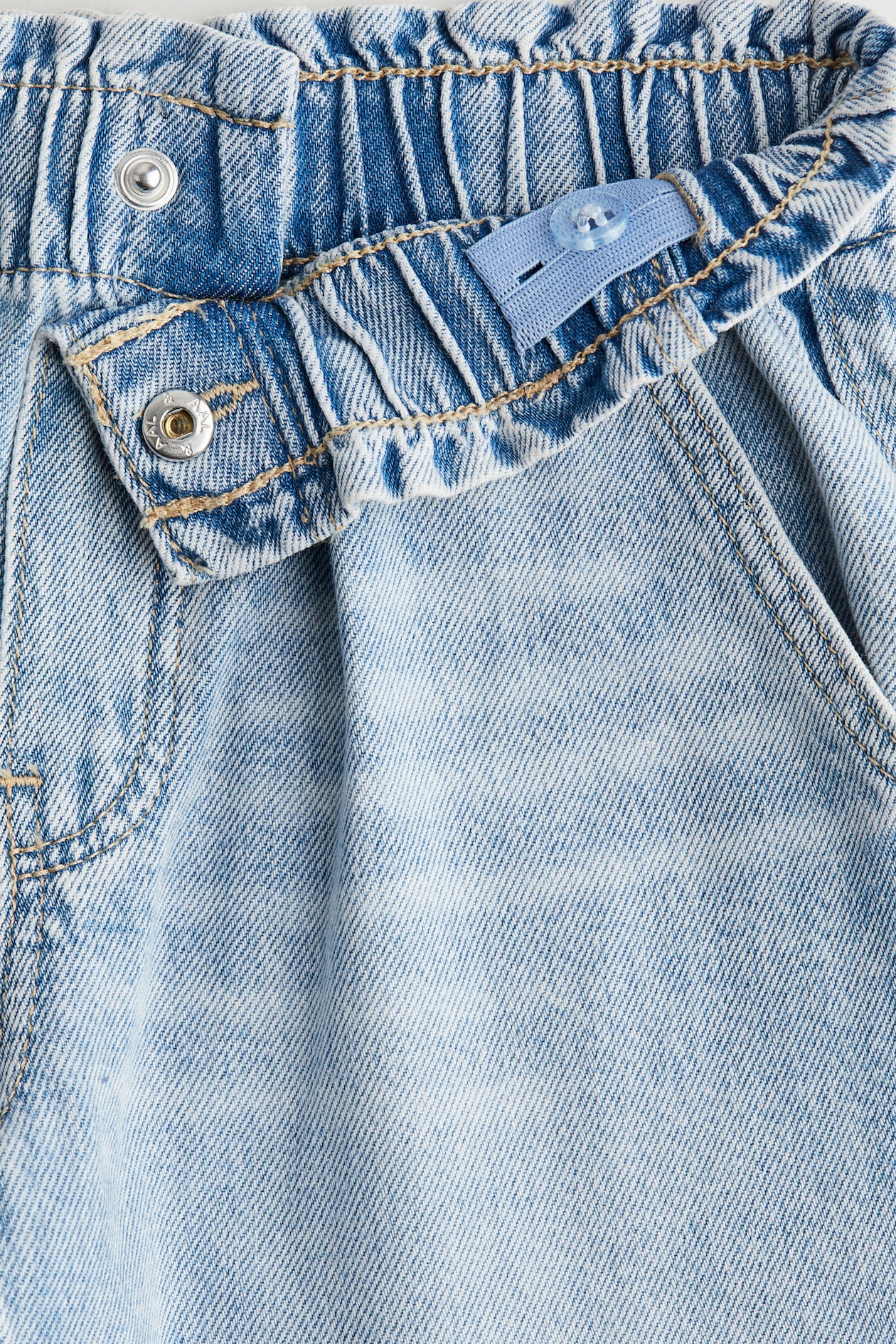 Bleu denim clair Wide Leg Paper-bag Jeans for kids - Clothing | H&M CA