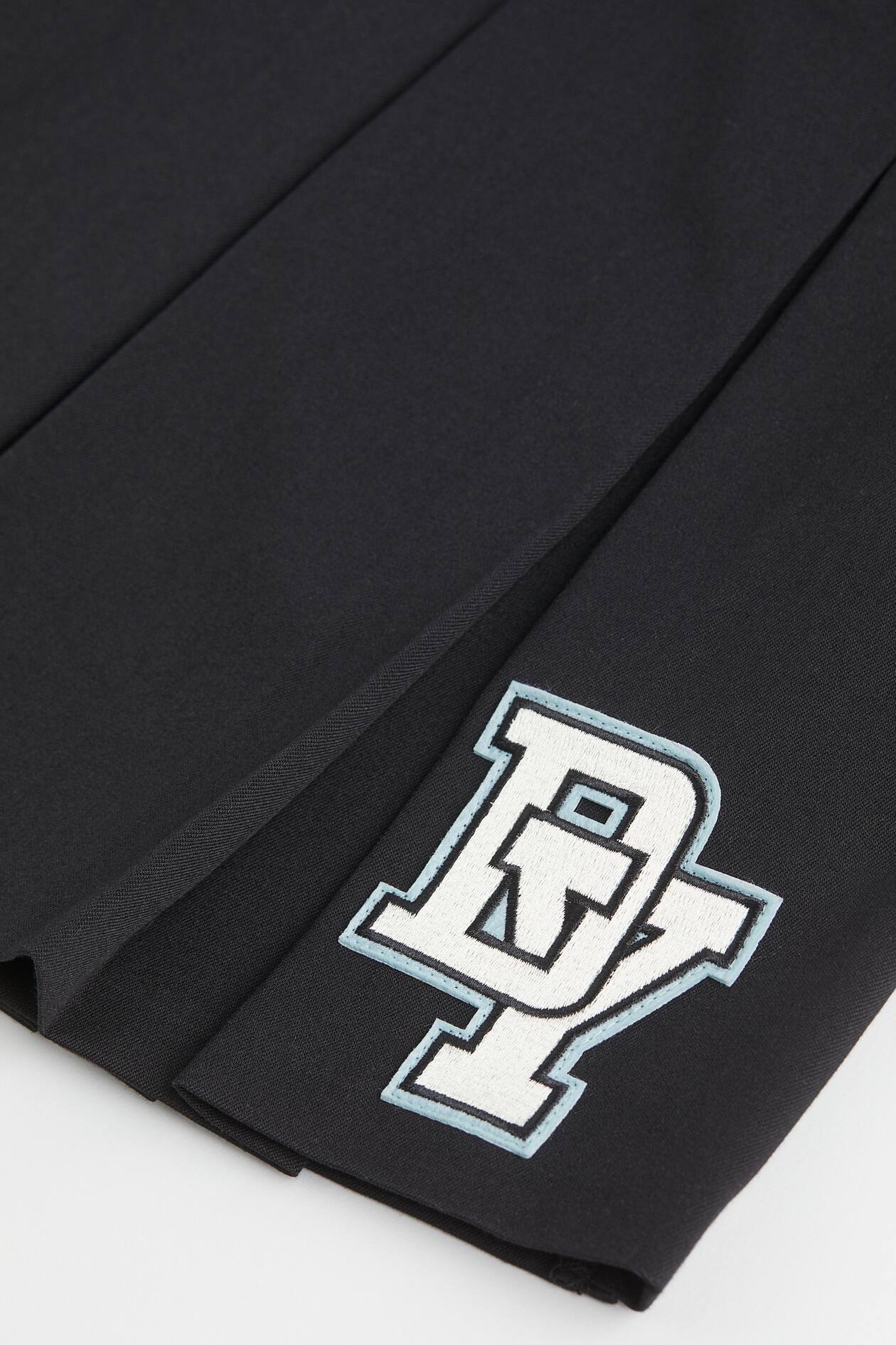 H&M+ Short twill skirt - Black/DY - Ladies | H&M GB