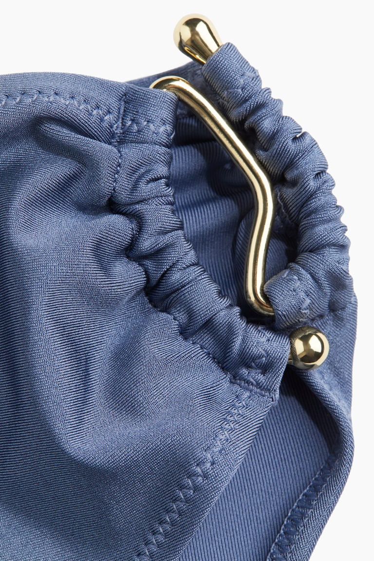 Padded-Cup Bandeau Swimsuit - Dusty blue - Ladies | H&M US