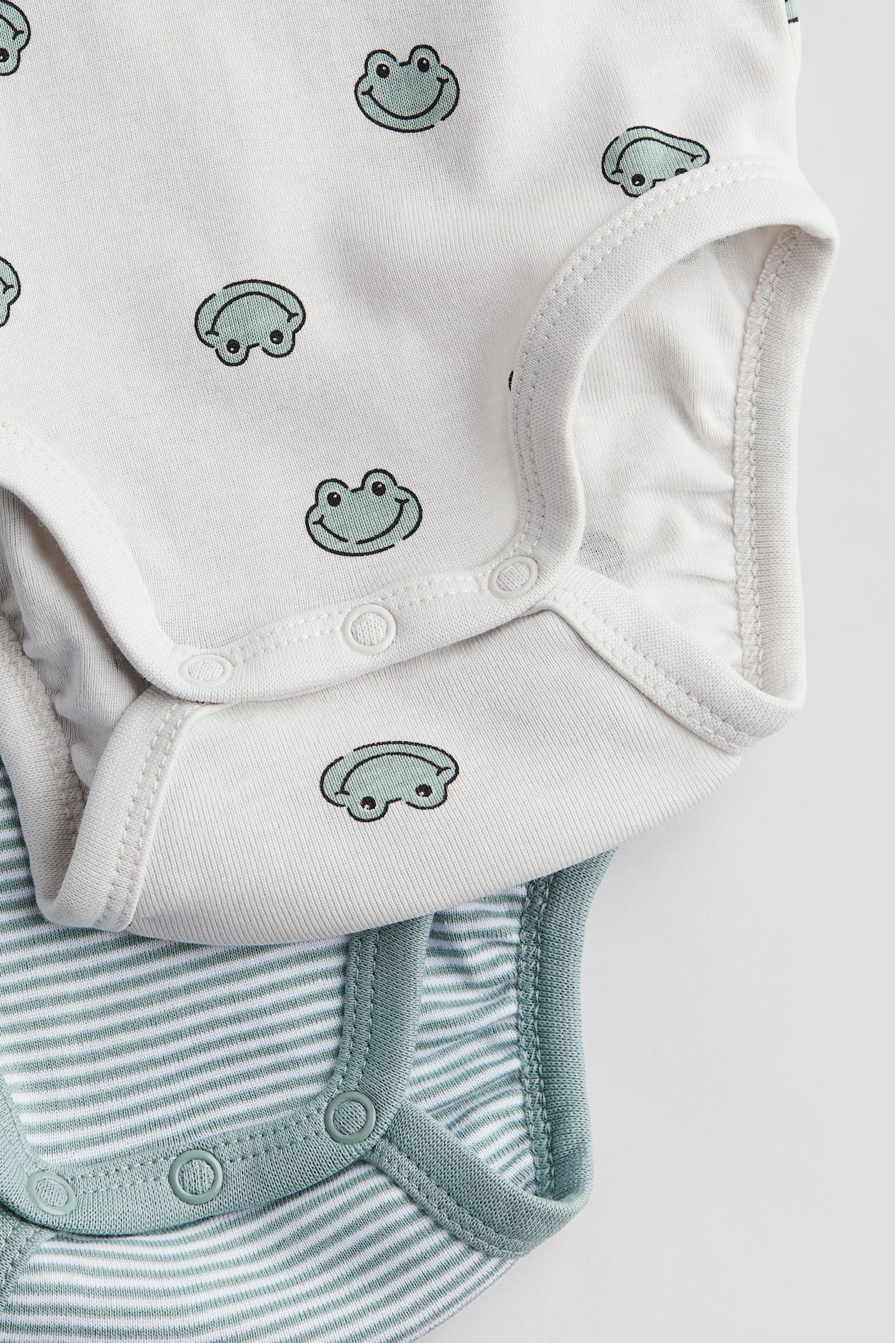 2-pack Short-sleeved Bodysuits - White/frogs - Kids | H&M US