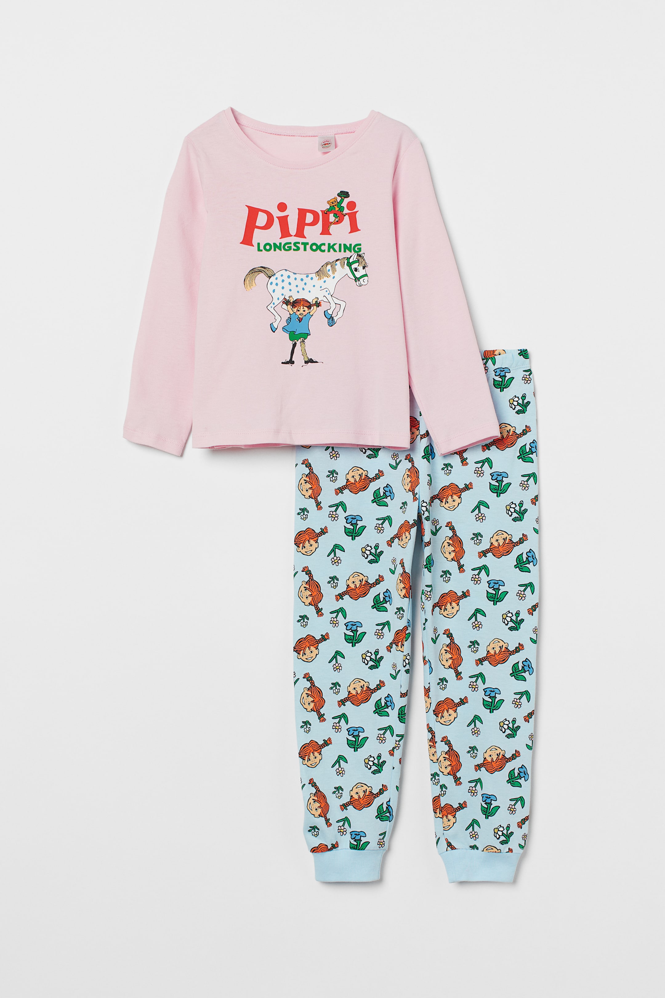 Pidžama od žerseja - Svetloružičasta/Pippi - Kids | H&M RS