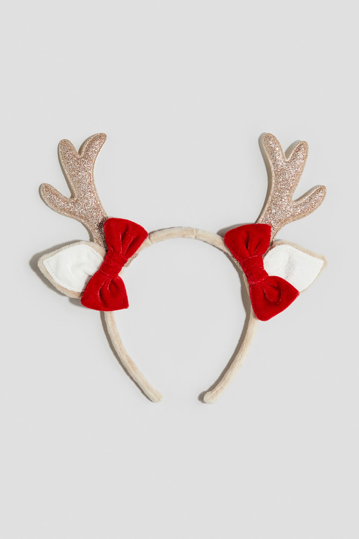 Appliquéd Alice band - Light beige/Reindeer - Kids | H&M IN