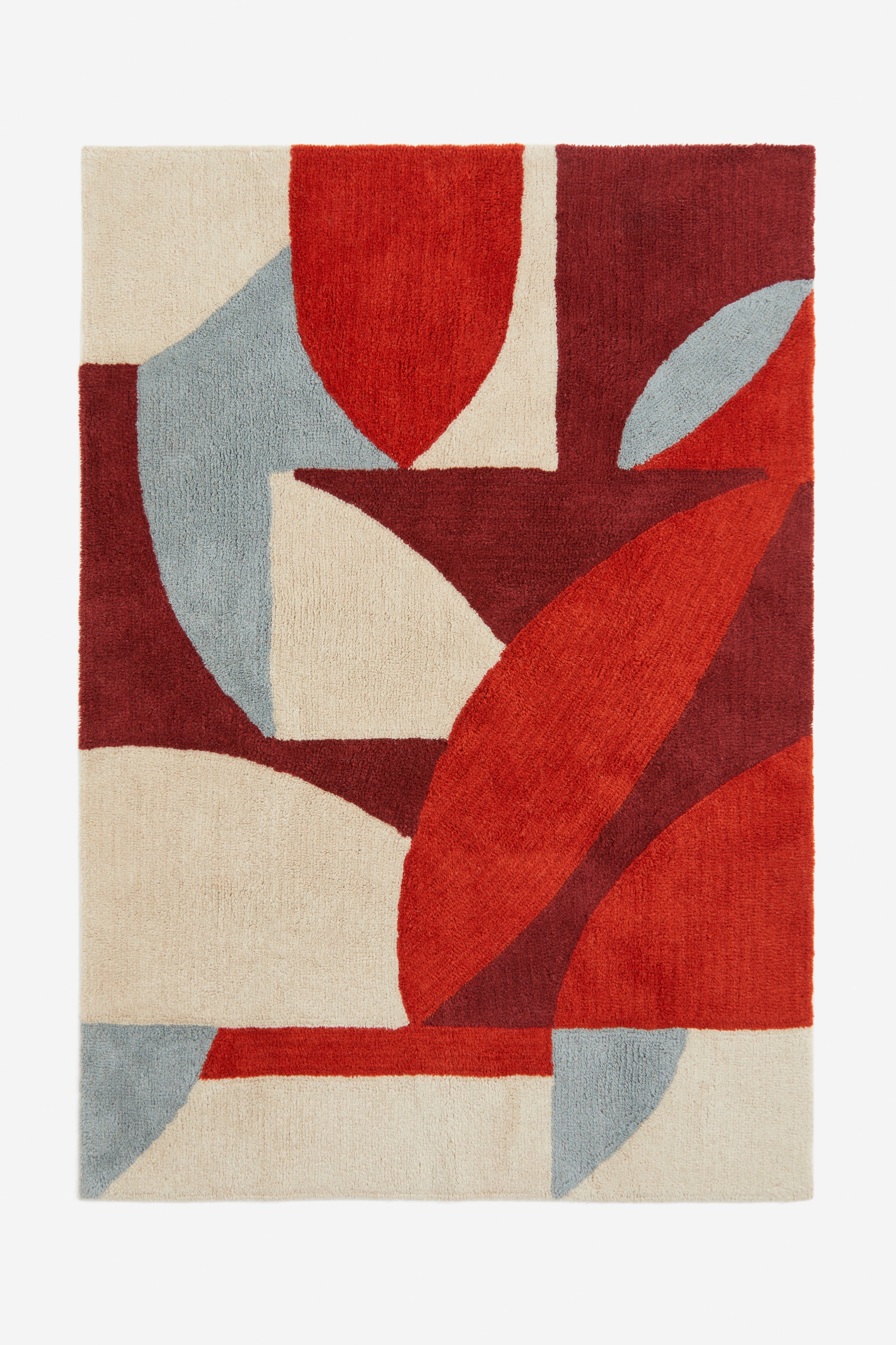 Tapis en laine mélangée - Rouge foncé/motif - Home All | H&M FR