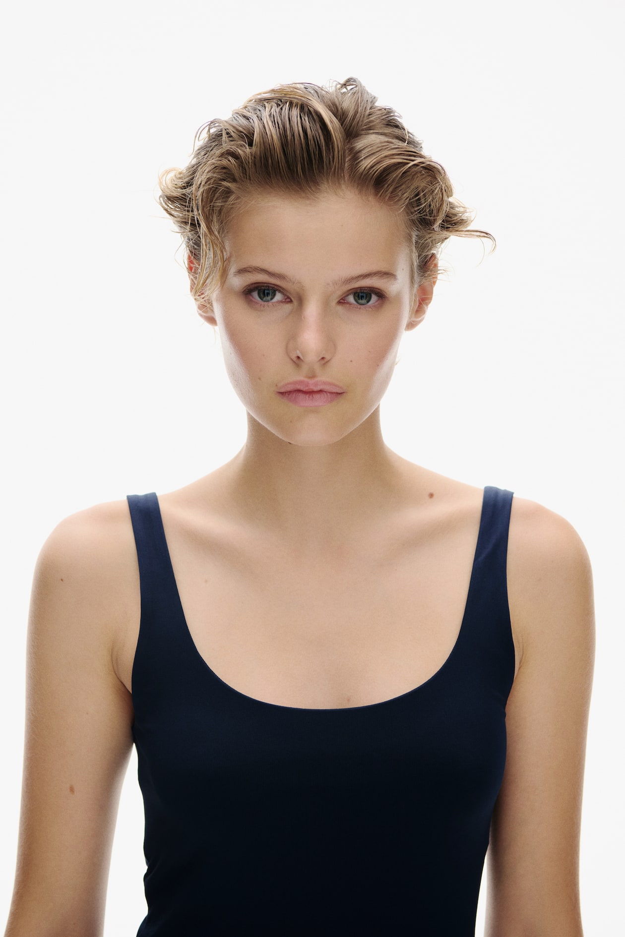 Sleeveless Microfiber Dress - Navy blue - Ladies | H&M US