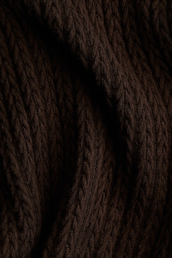 Oversized Cable-Knit-Look Sweater - Dark brown - Ladies | H&M US