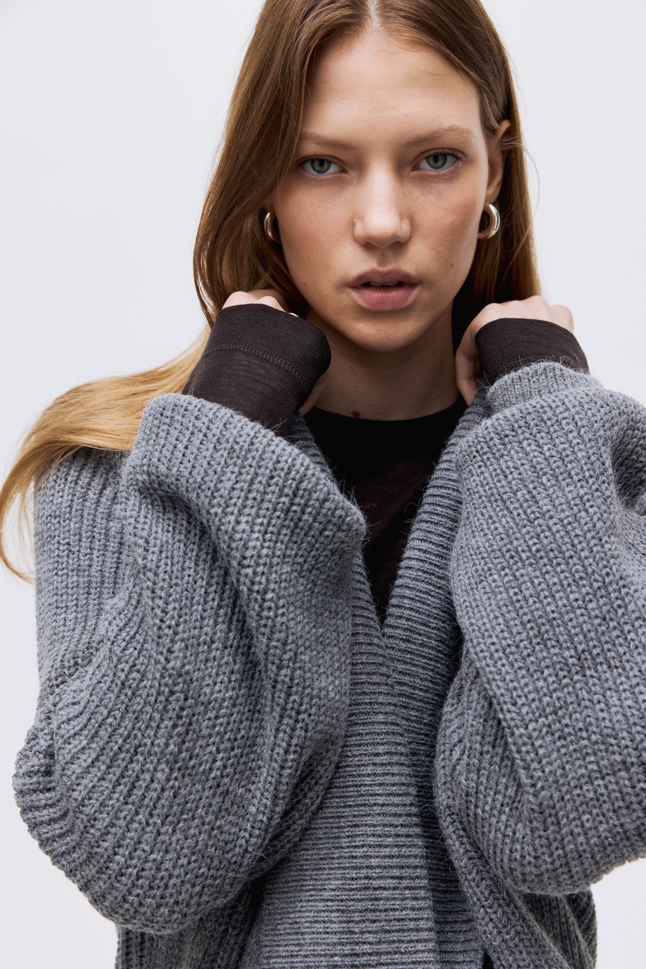 Women's Gray Oversized Sweater | H&M CA