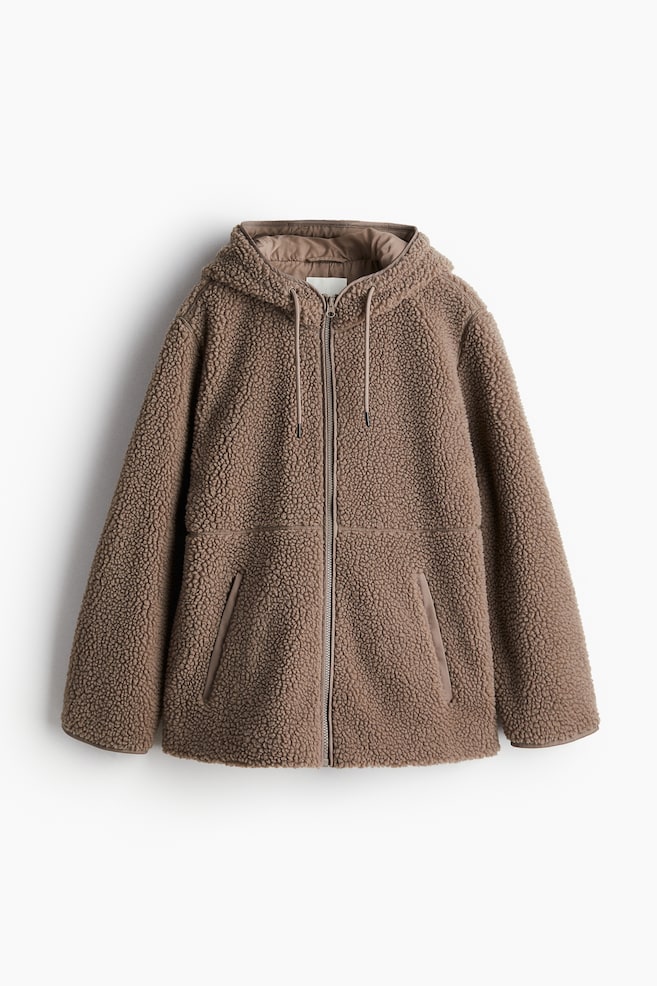 Hooded Teddy Fleece Jacket - Taupe - Ladies | H&M US
