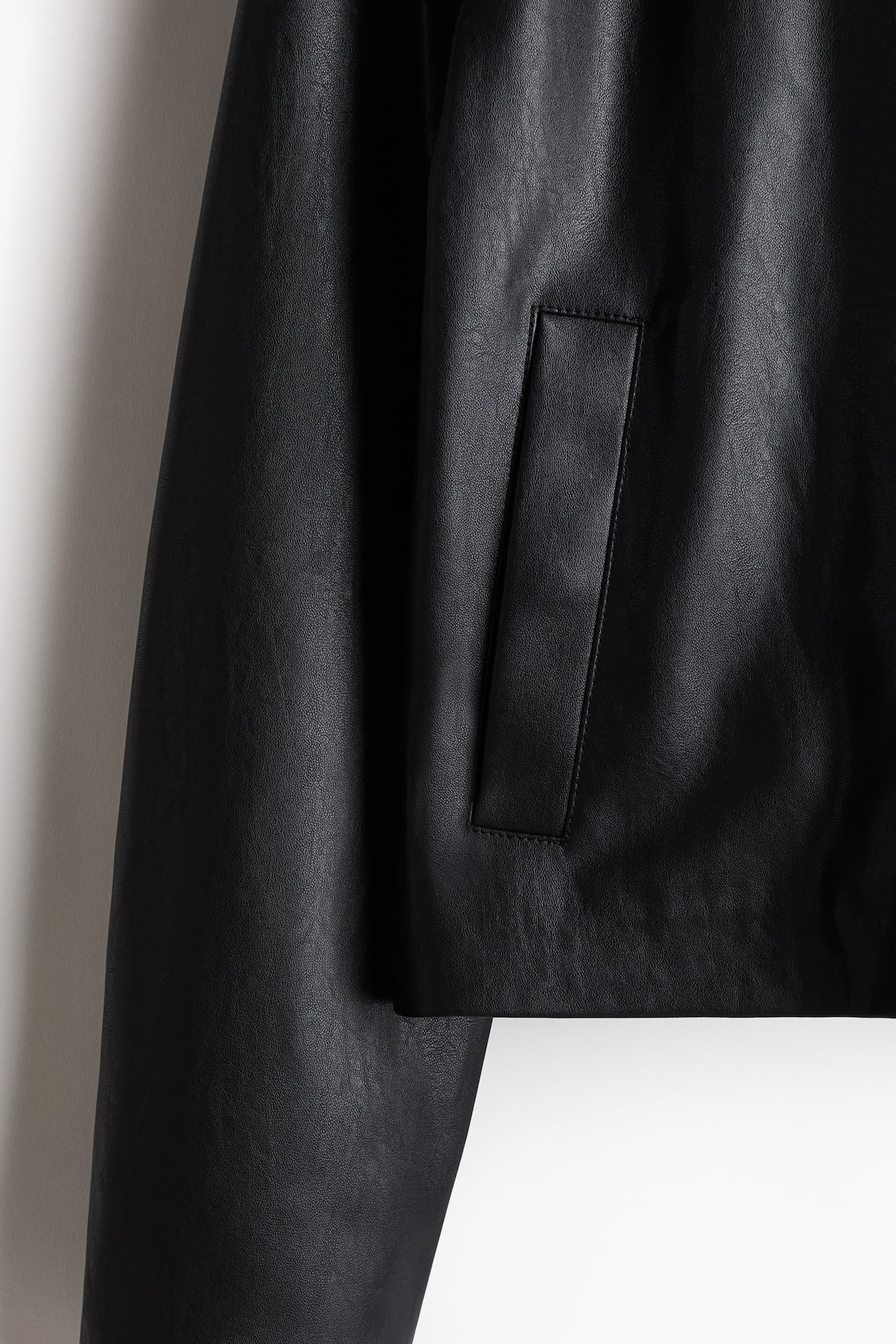 Women's Black Raw-Edge Coated Jacket | H&M US
