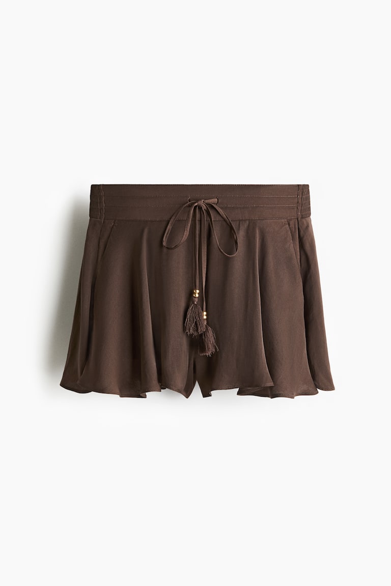 Women's Brown Airy Drawstring Shorts | H&M US