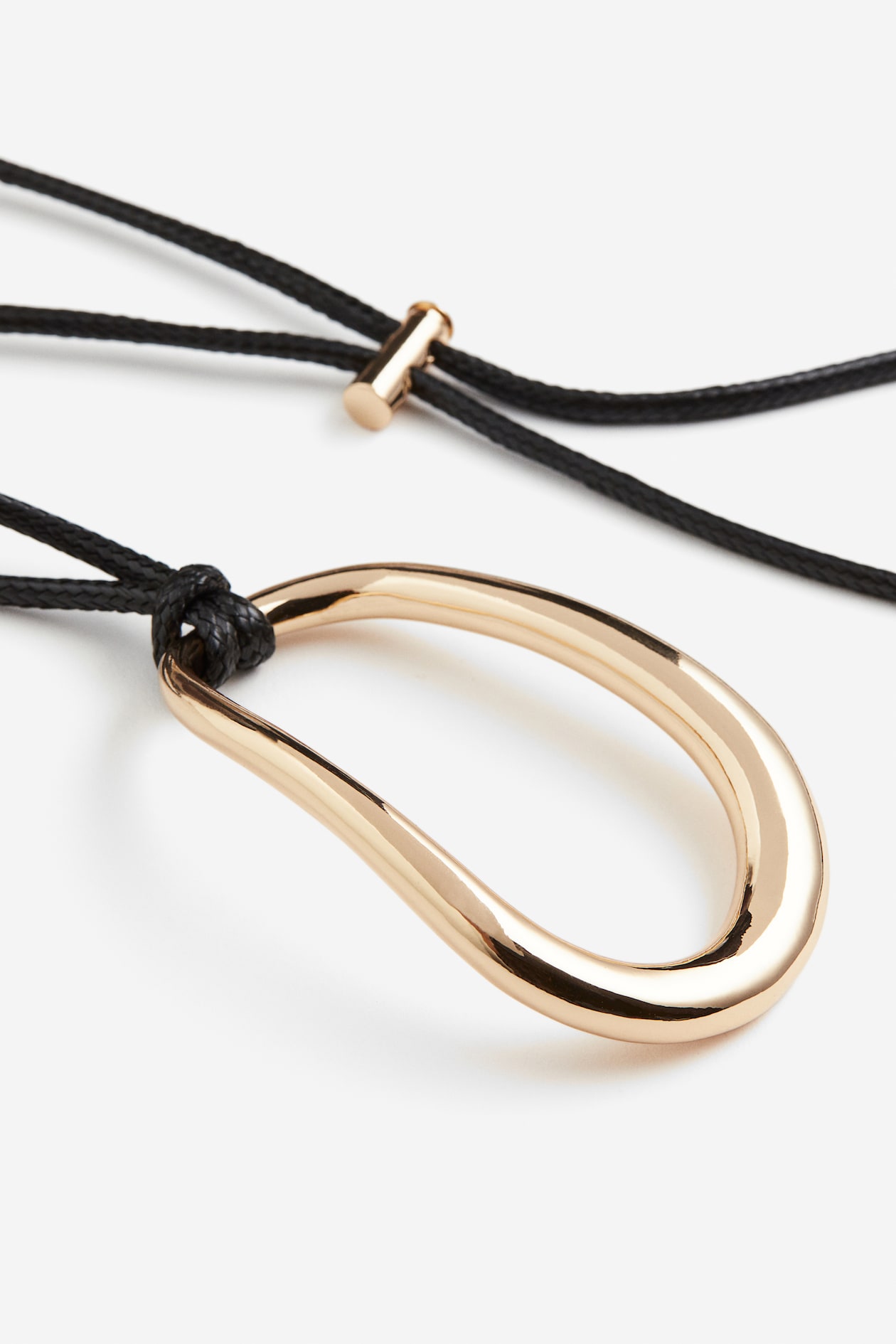 Women's Black/Gold-coloured Pendant cord necklace | H&M MY