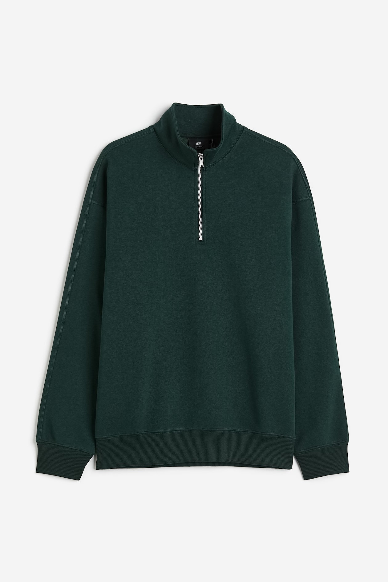 Men’s Dark green THERMOLITE® Loose Fit Half-zip Sweatshirt | H&M US