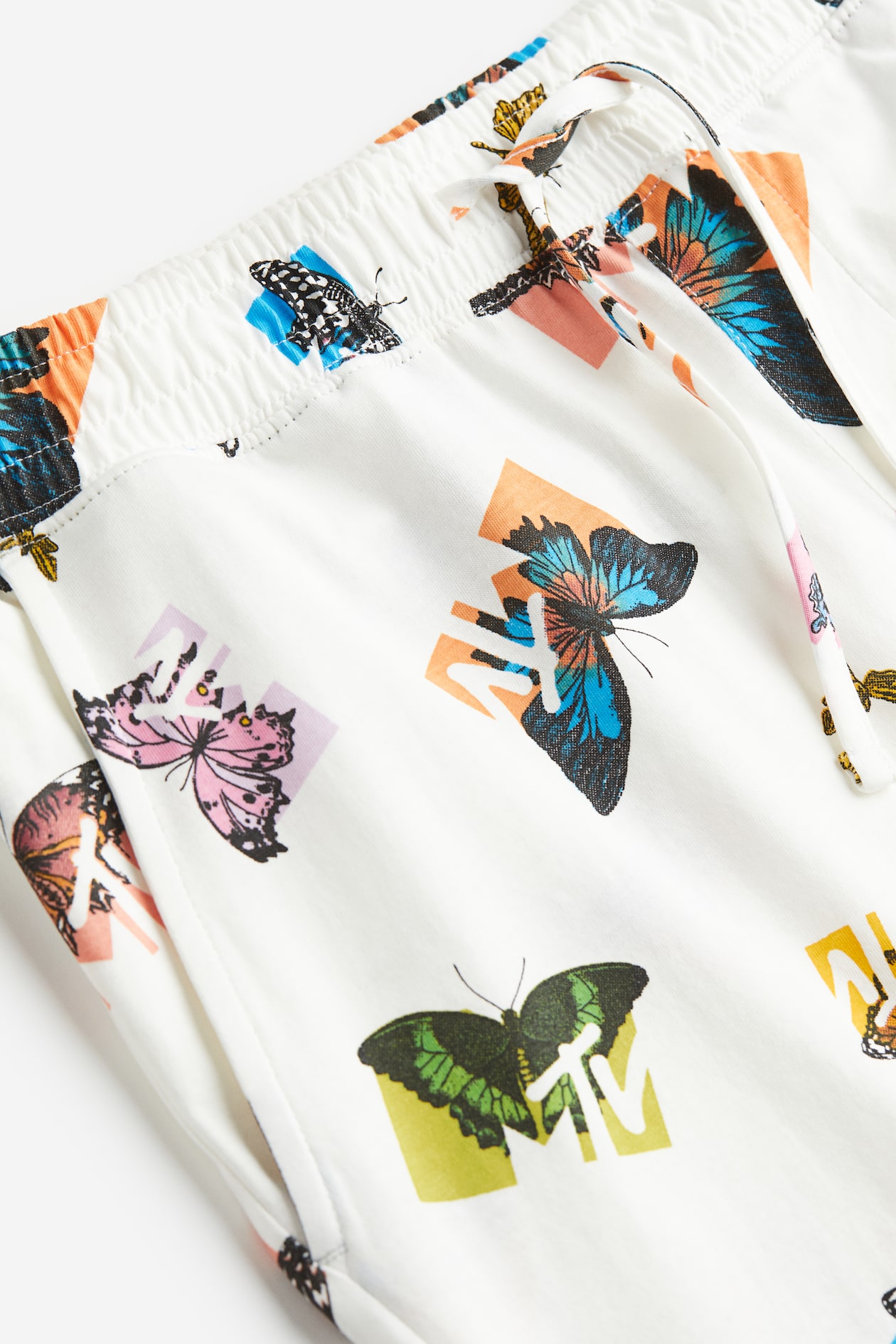 Patterned Pajama Shorts - White/MTV - Men | H&M US