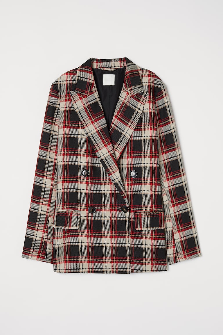 Jacket - Long sleeve - Black/red plaid - Ladies | H&M CA