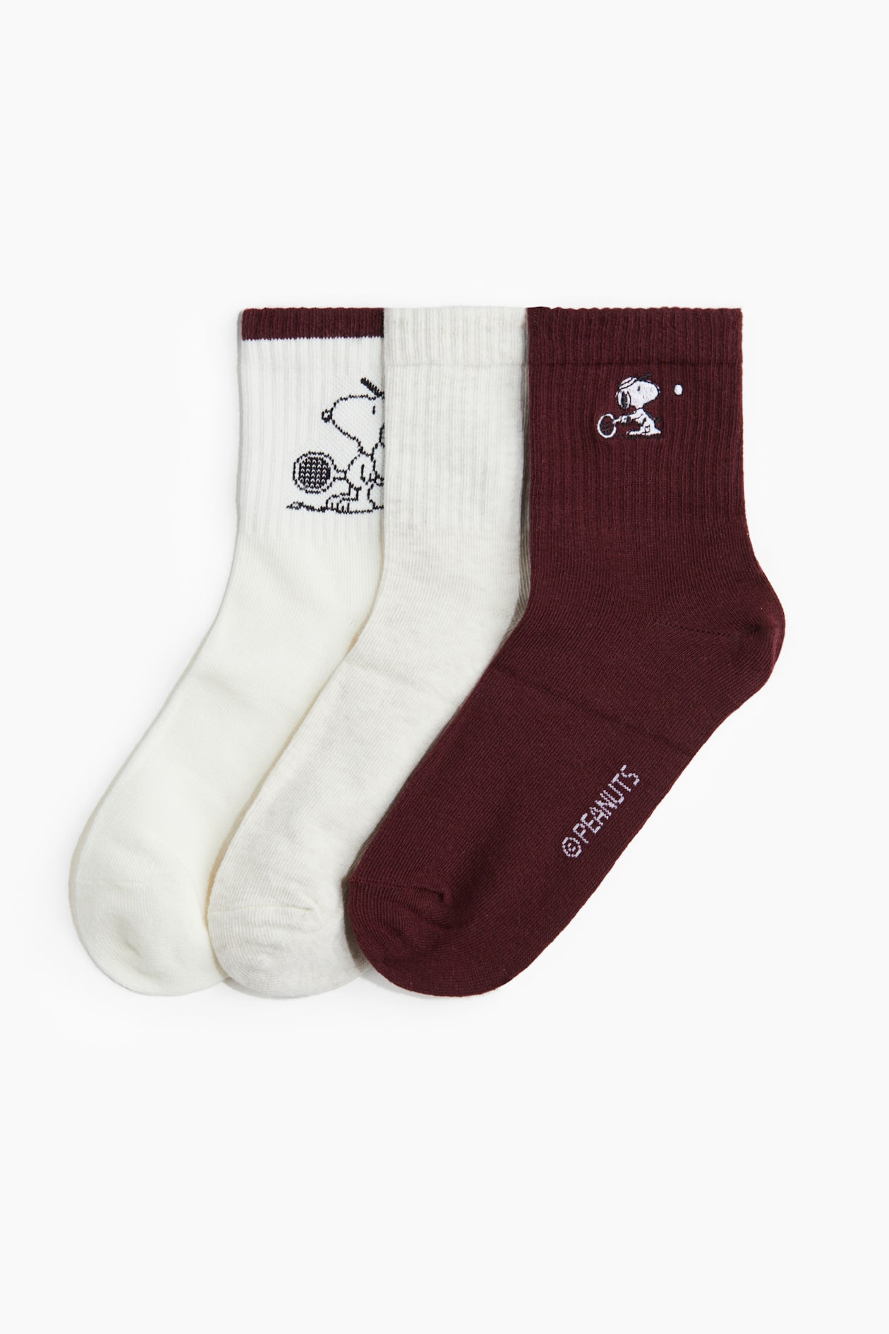 3-pack strumpor - Vinröd/Snobben - DAM | H&M SE