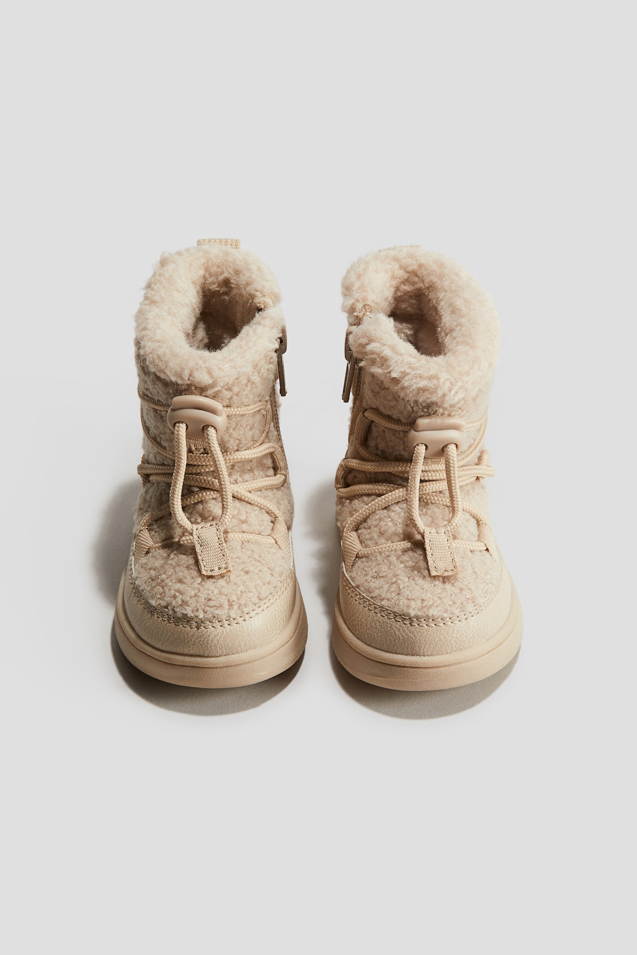 Teddy snow boots - Beige - Kids | H&M US