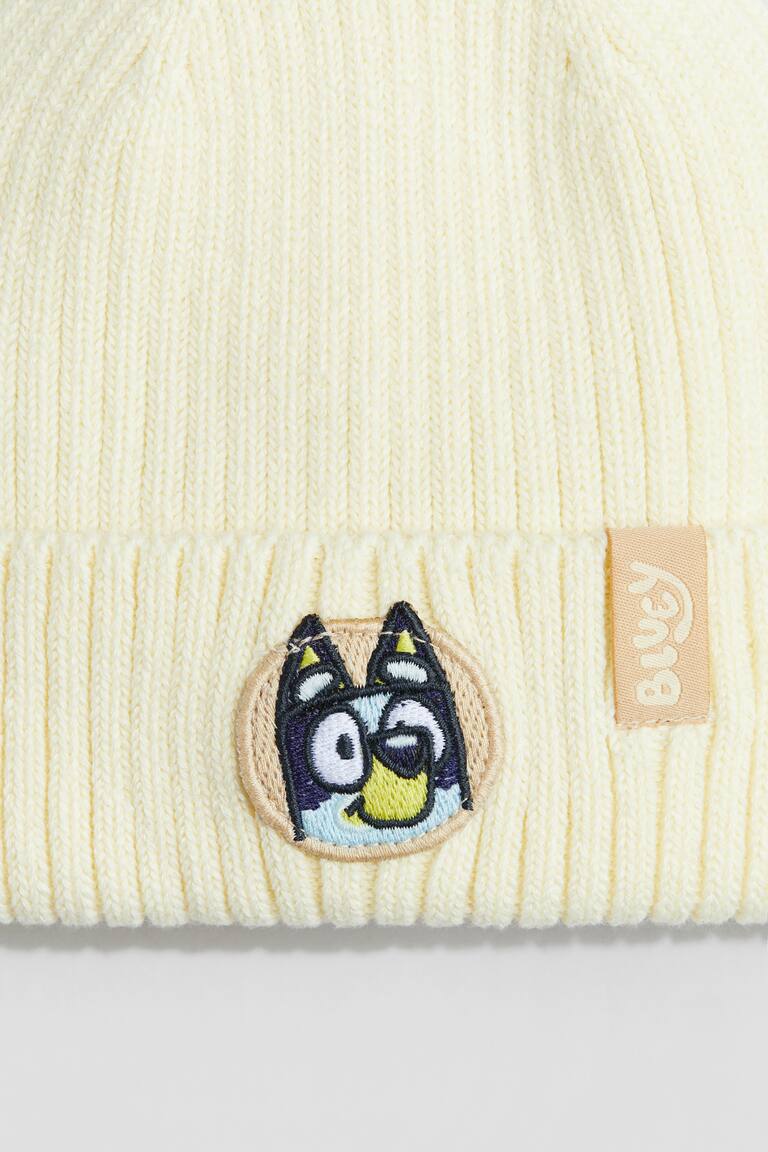 Cream/Bluey Appliquéd beanie for kids | H&M GB