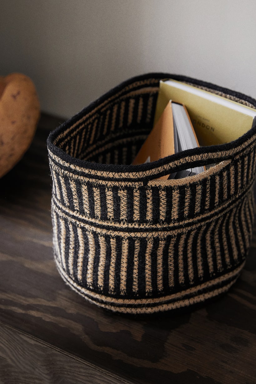 Black/patterned Small Patterned Storage Basket at H&M Home | H&M US
