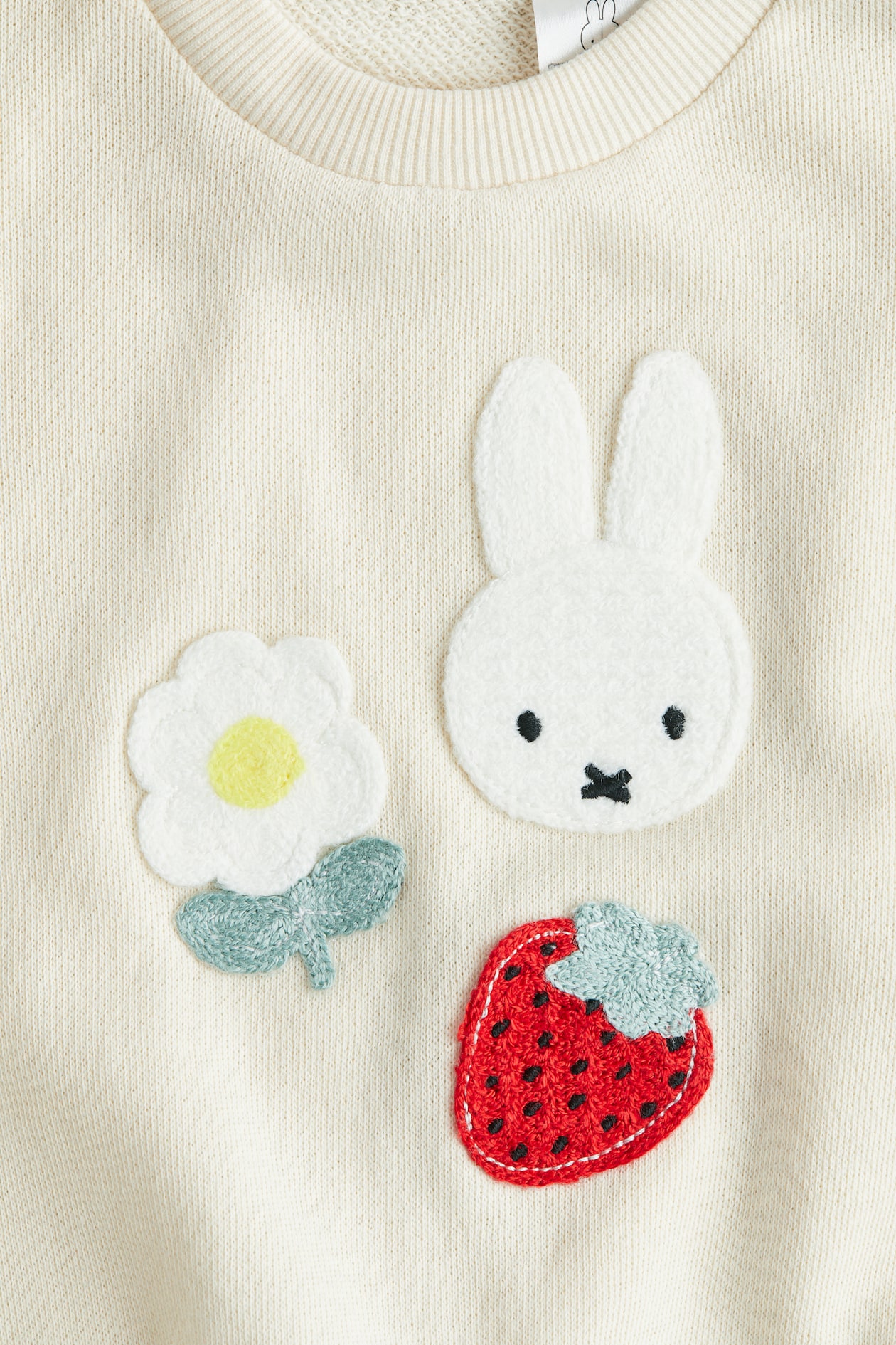 Appliquéd Sweatshirt - Light beige/Miffy - Kids | H&M US