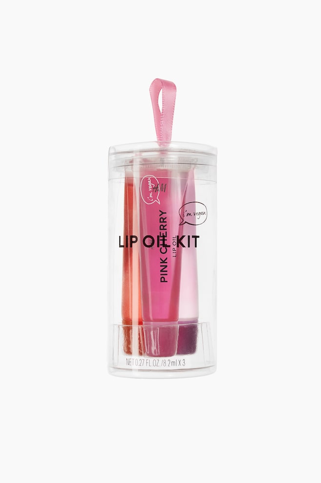3-pack Lip Oil Kit - Pink Cherry/Peach/Grape - Beauty all | H&M US