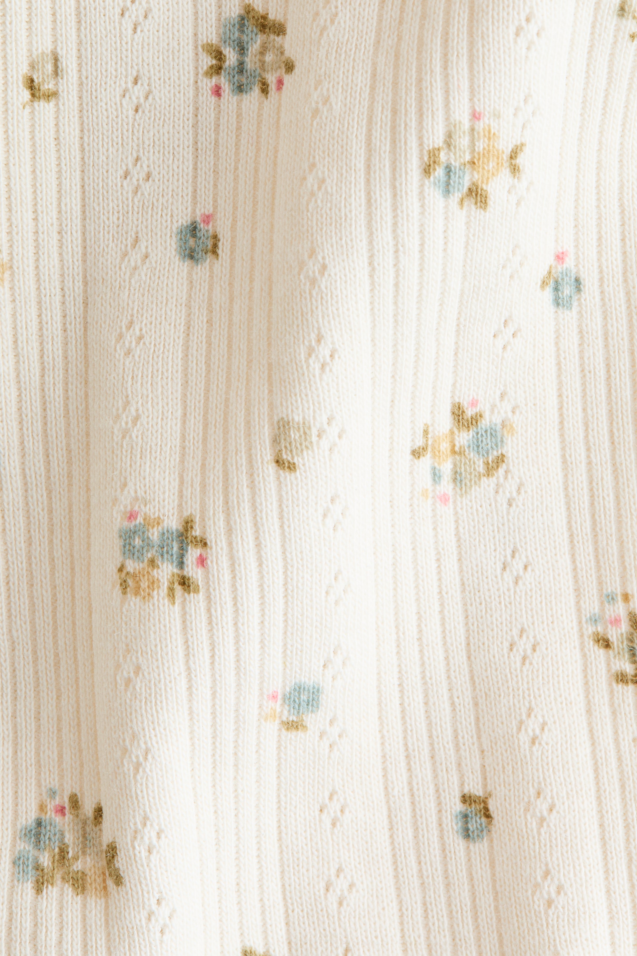 Adjustable-fit romper suit - Light beige/Floral - Kids | H&M SG