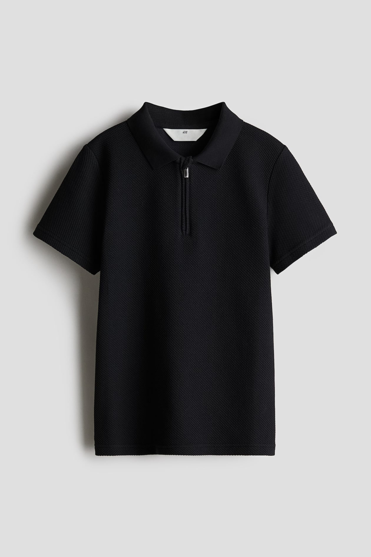 Playera polo con zíper - Negro - Kids | H&M MX