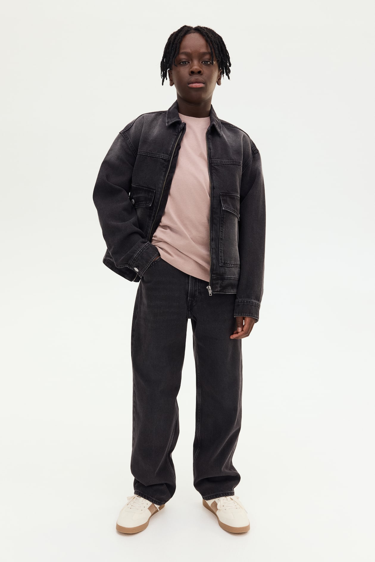Dark denim gray Beck Loose Fit Jeans for kids | H&M US