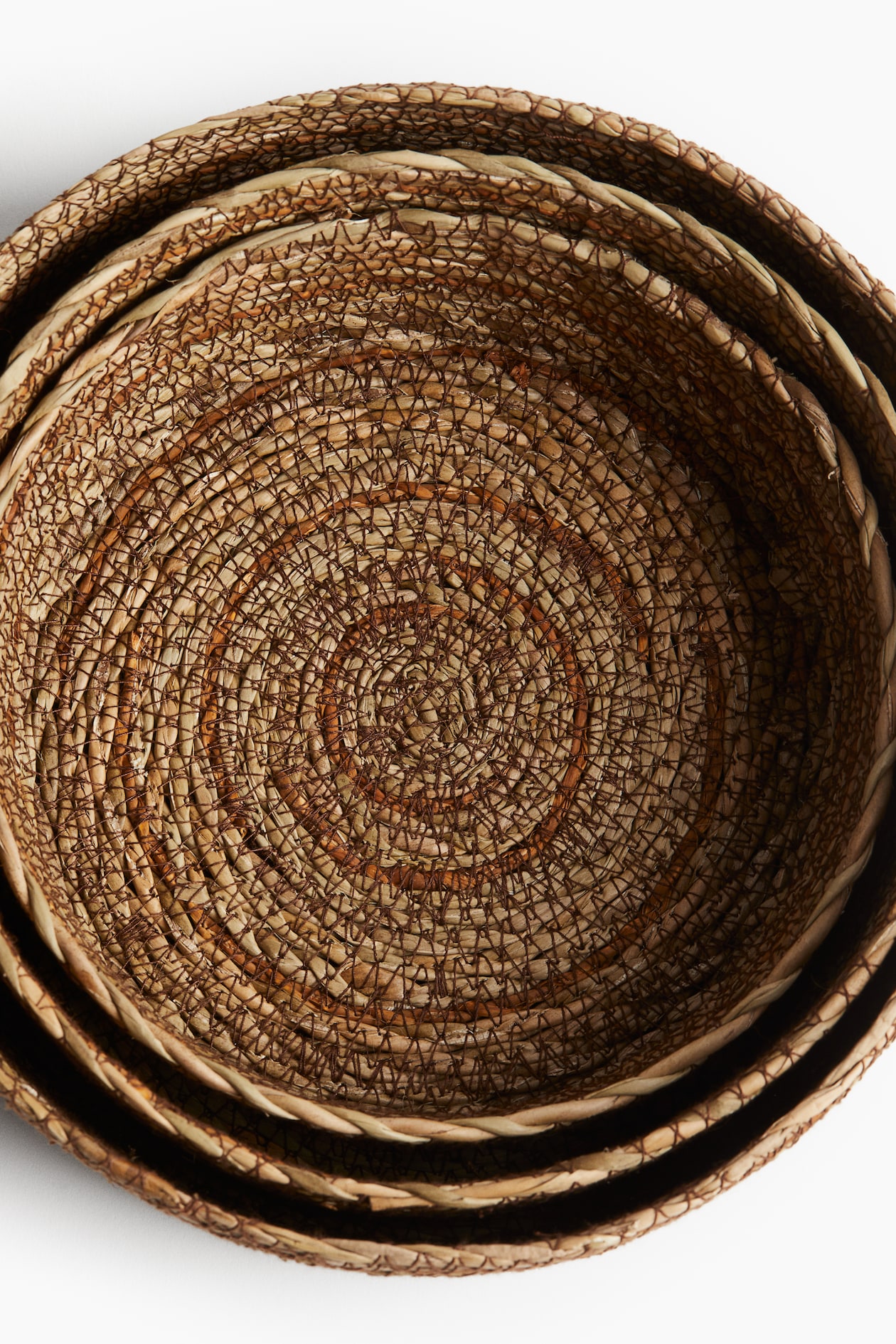 3-pack seagrass storage baskets - Beige/Brown - Home All | H&M GB