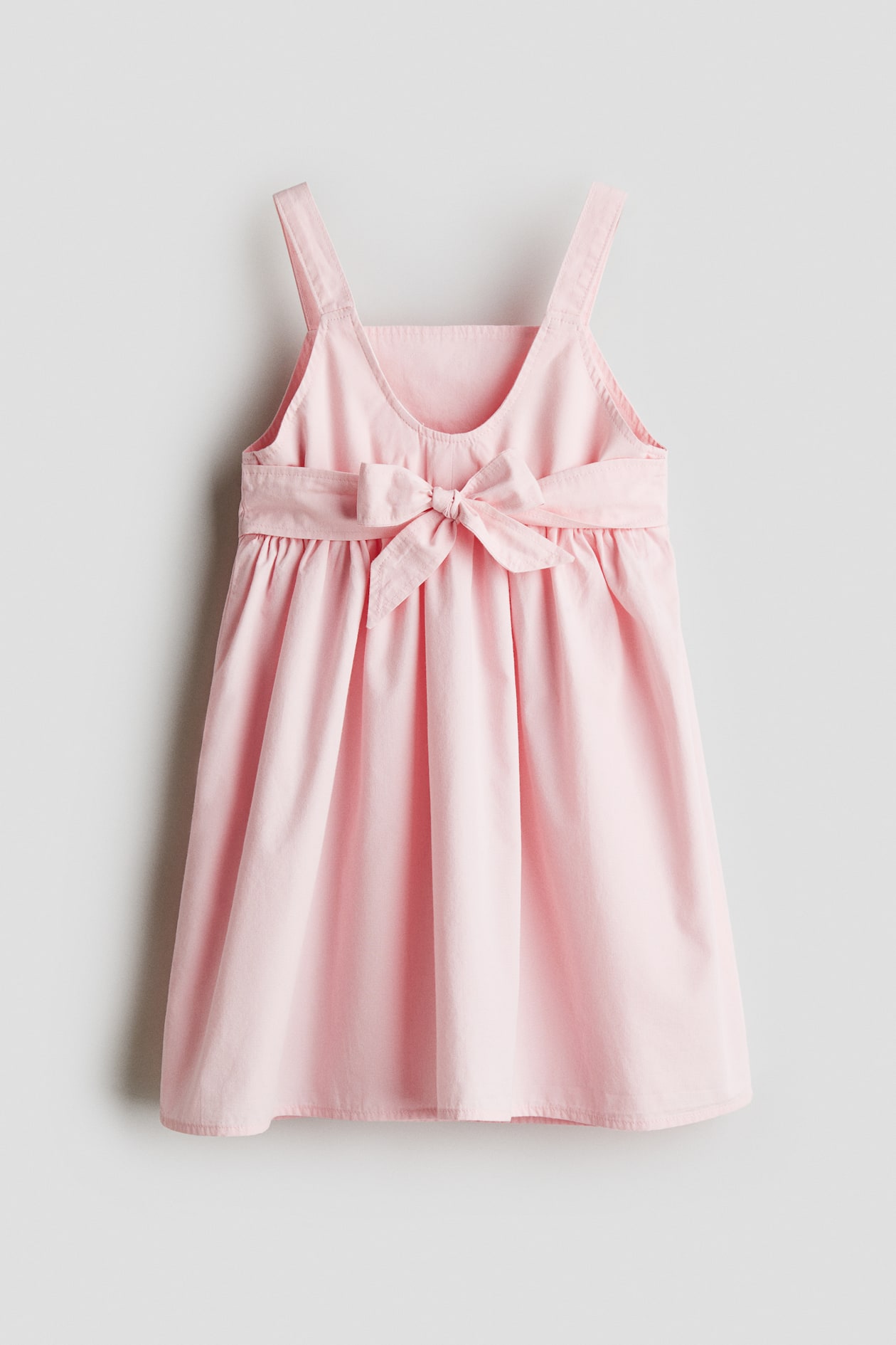 Pink Tie-Detail Cotton Dress for kids | H&M US