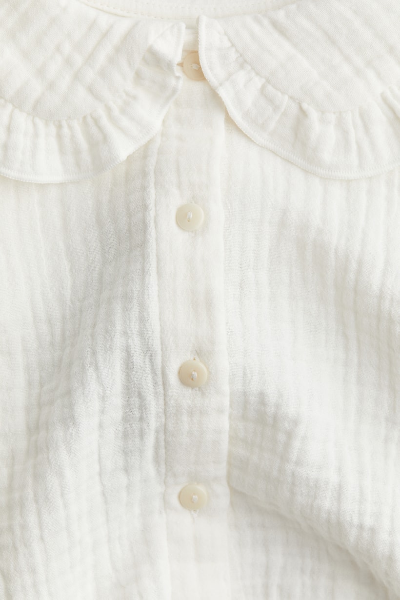 Cotton Muslin Blouse - White - Kids | H&M US