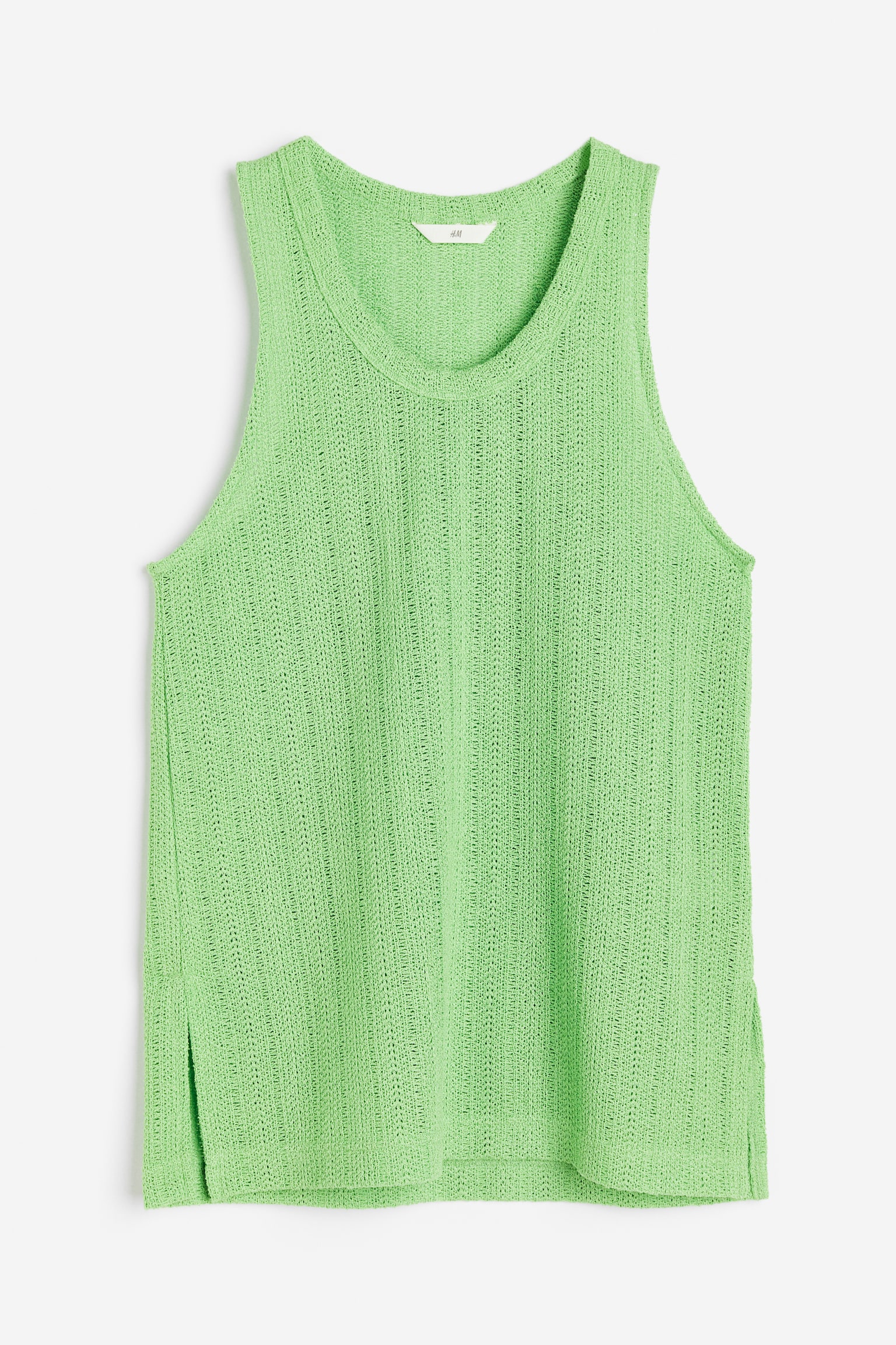 Rib-knit top - Green - Ladies | H&M