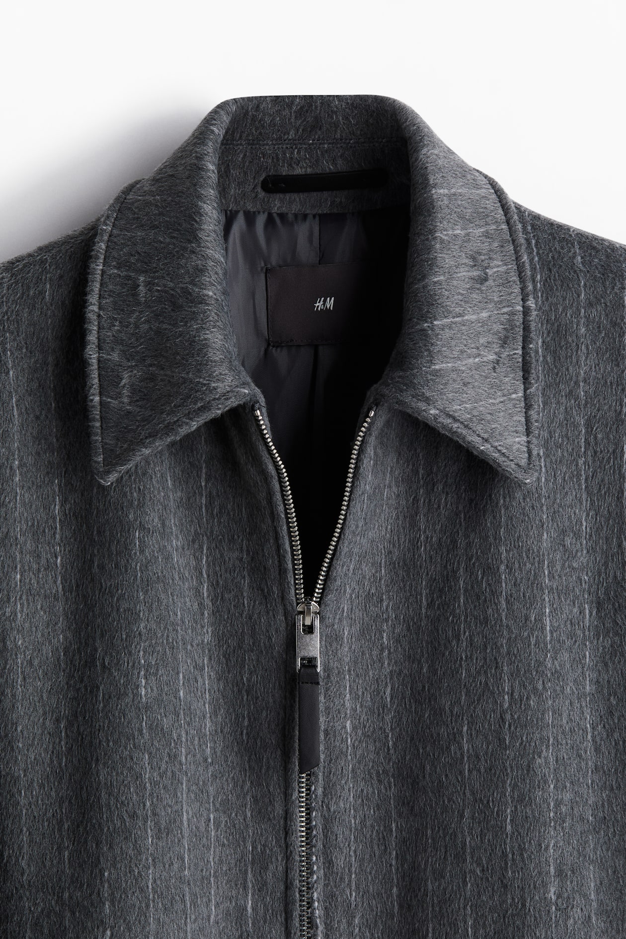 Men’s Dark grey/Pinstriped Regular Fit Wool-blend jacket | H&M IN