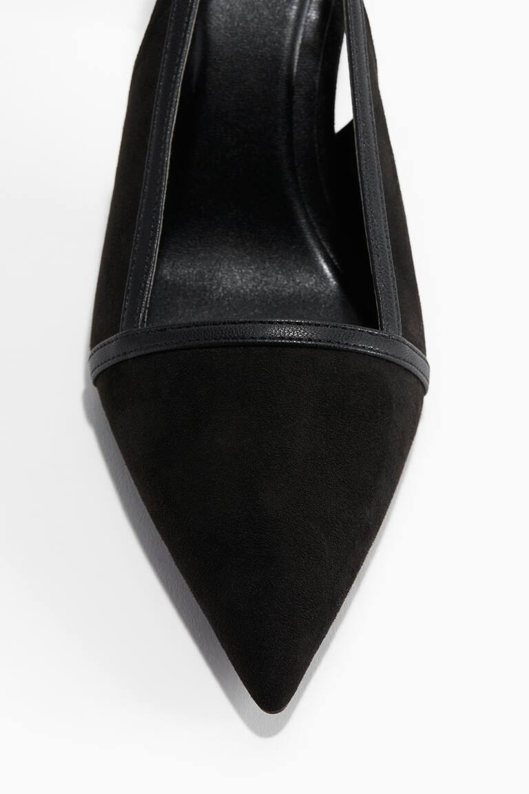 Women's Black Pointed Slingbacks | H&M US