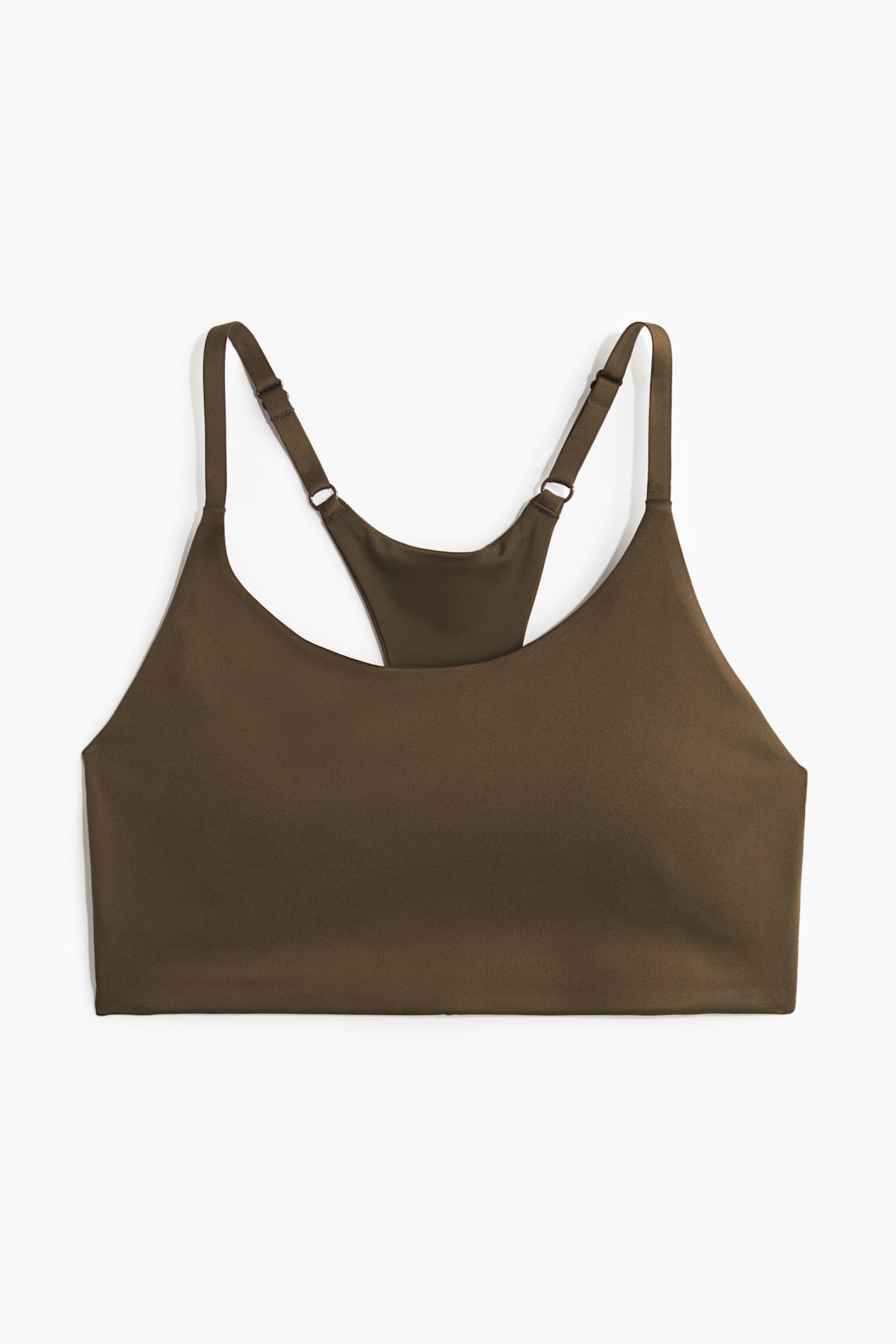Light Support Sports Bra with SoftMove™ - Khaki green - Ladies | H&M US