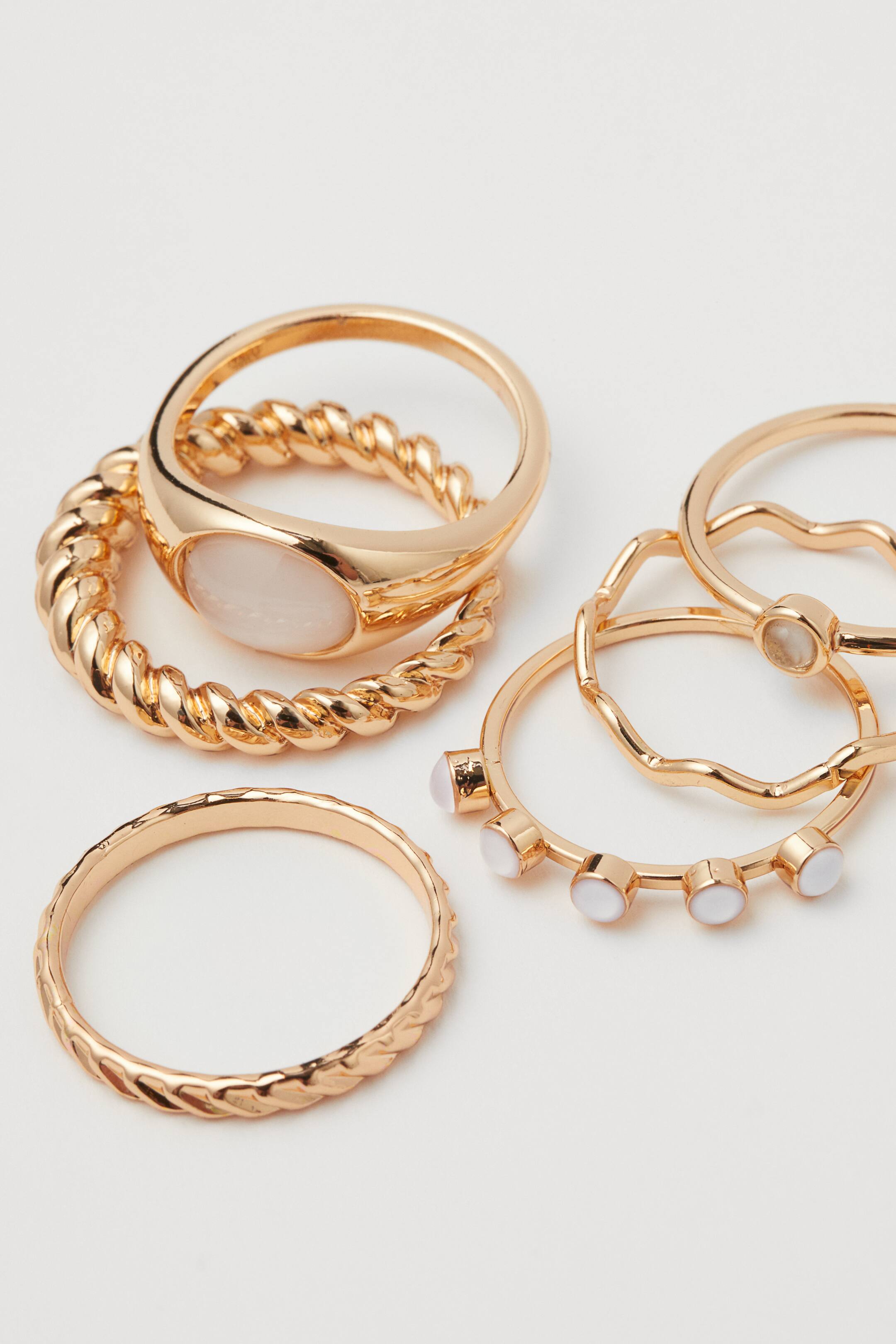 6-pack rings - Gold-coloured - Ladies | H&M GB
