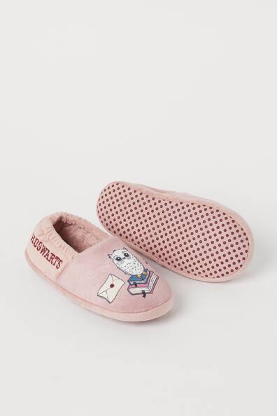 Soft Design-detail Slippers - Dusty rose/Hedwig - Kids | H&M CA