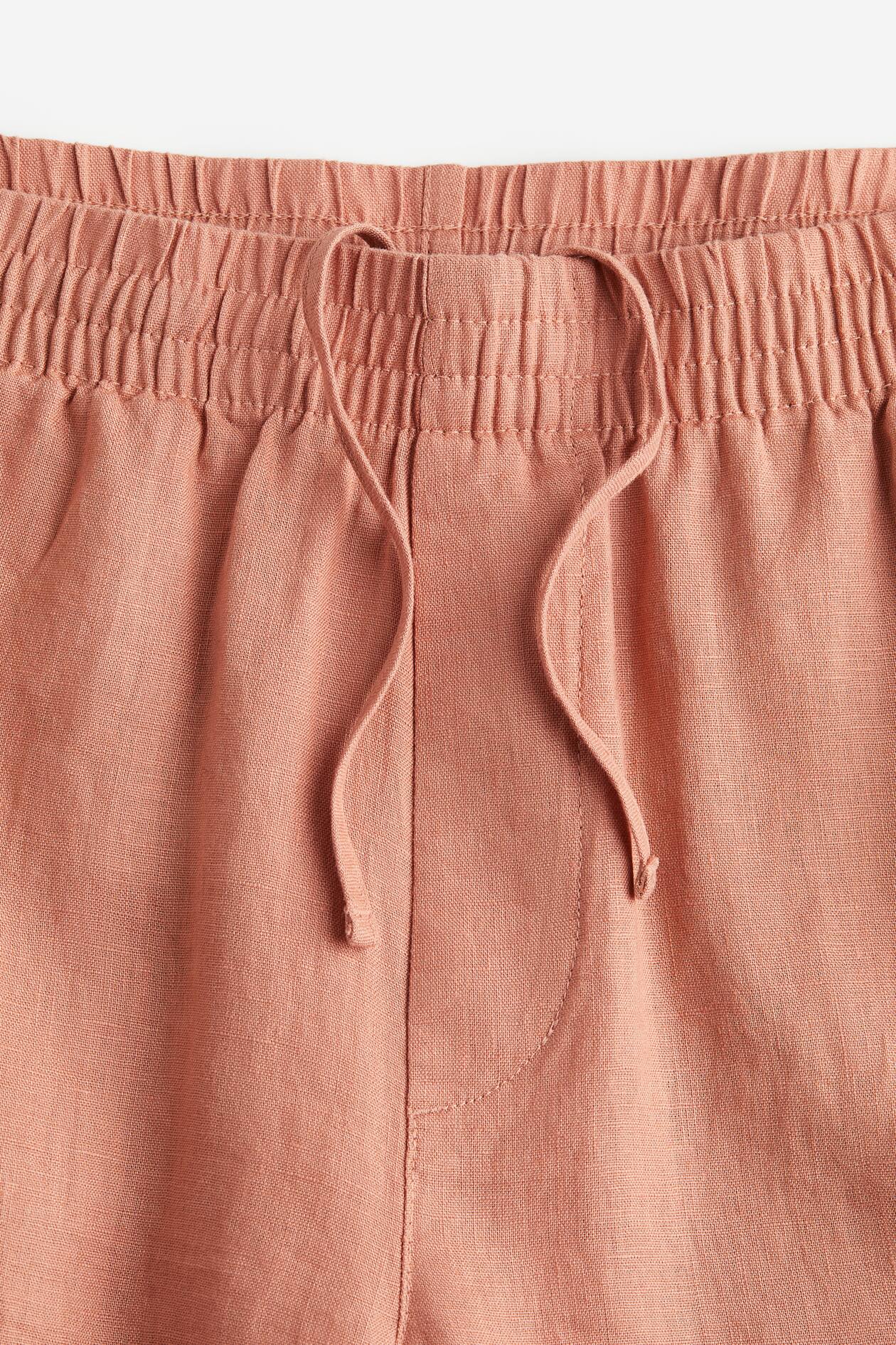 Pantaloni in lino Regular Fit - Rosa salmone - UOMO | H&M IT