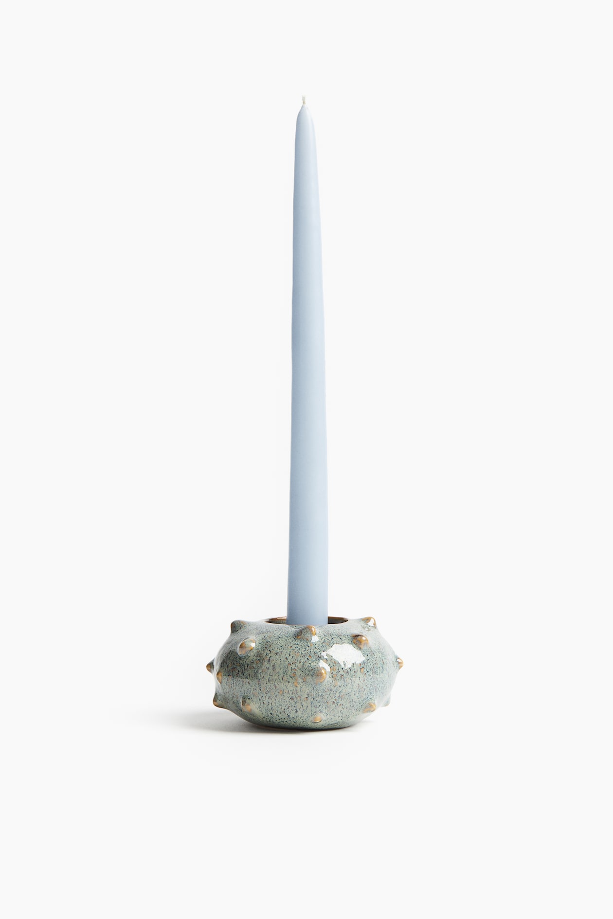Turquoise Stoneware Candlestick at H&M Home | H&M US